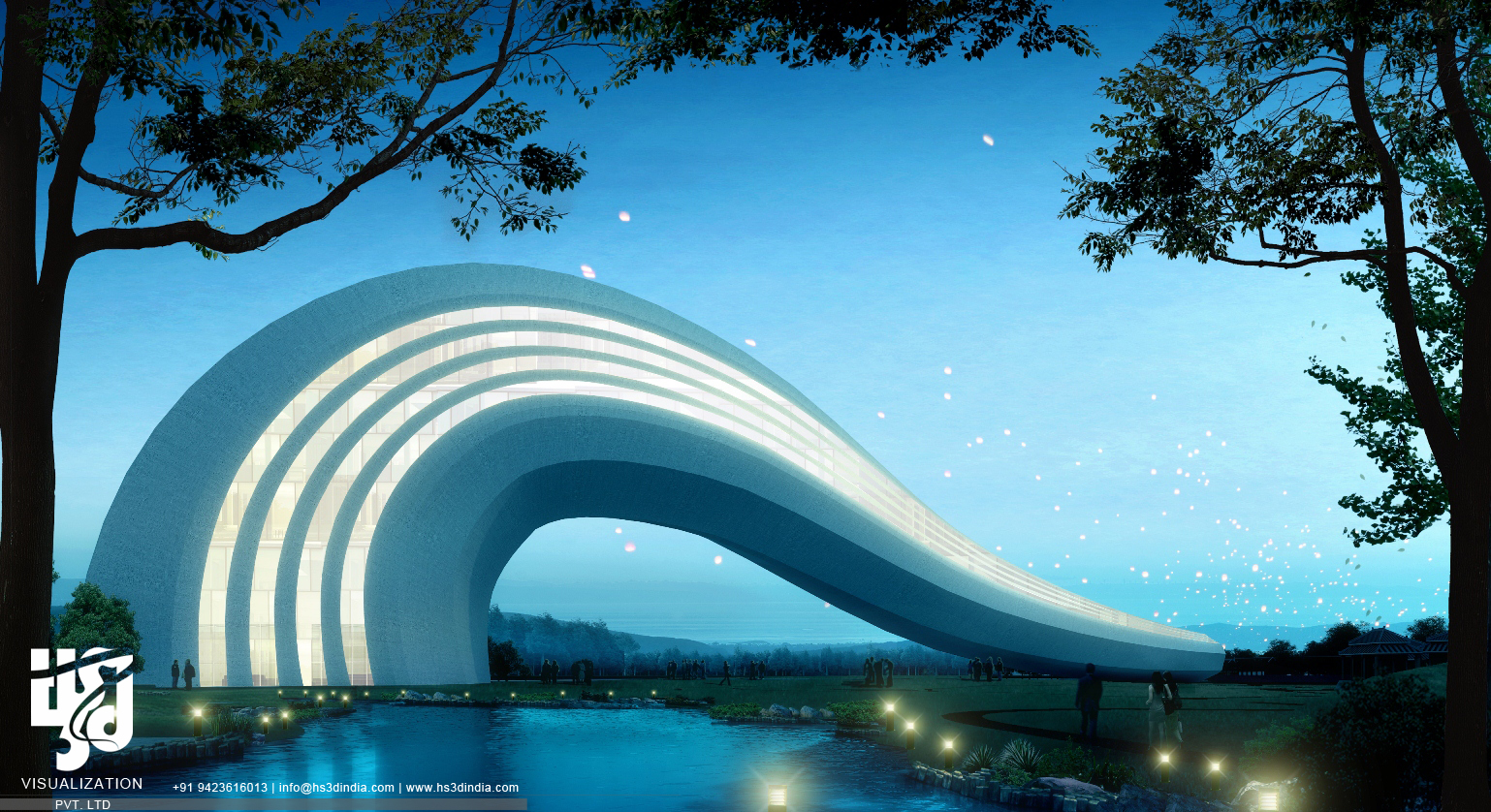 COMMERCIAL EXTERIOR NIGHT RENDERING BY HS 3D INDIA by HS3D ...