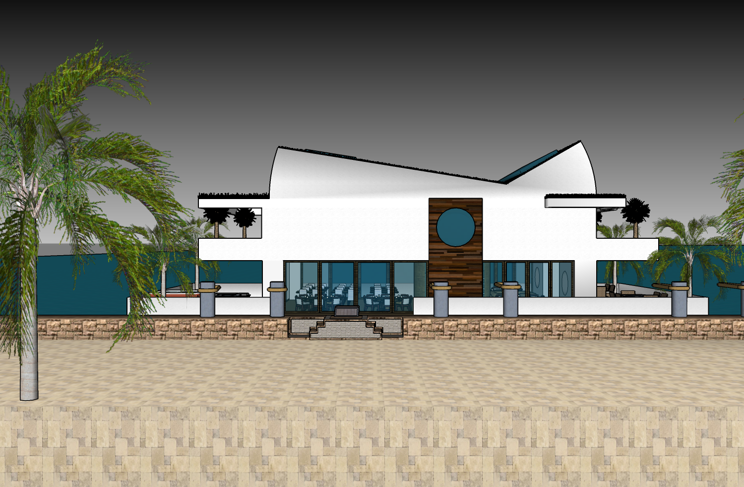 House Boat Barge Rental Manufactor Design with sections cuts to ...