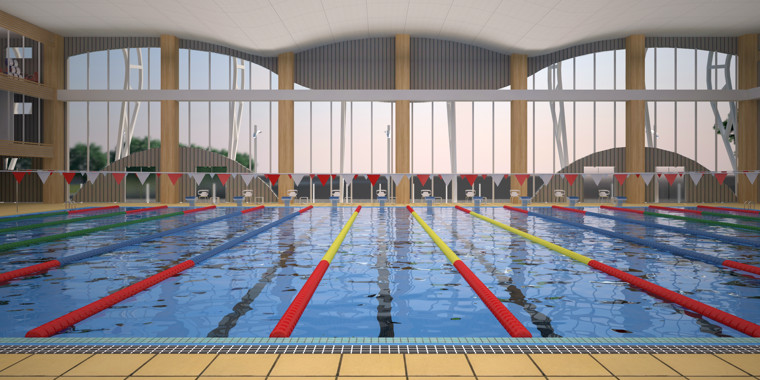 Swimming pool interior design by Baulab Studio - Architizer