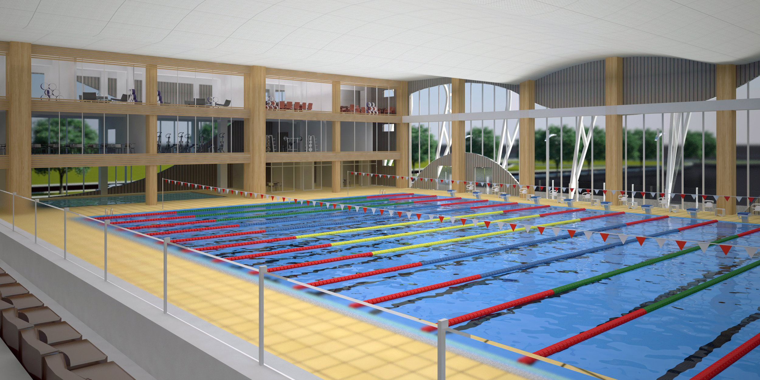 Swimming pool interior design by Baulab Studio - Architizer