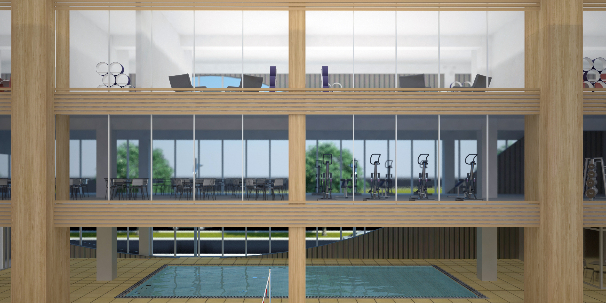 Swimming pool interior design by Baulab Studio - Architizer