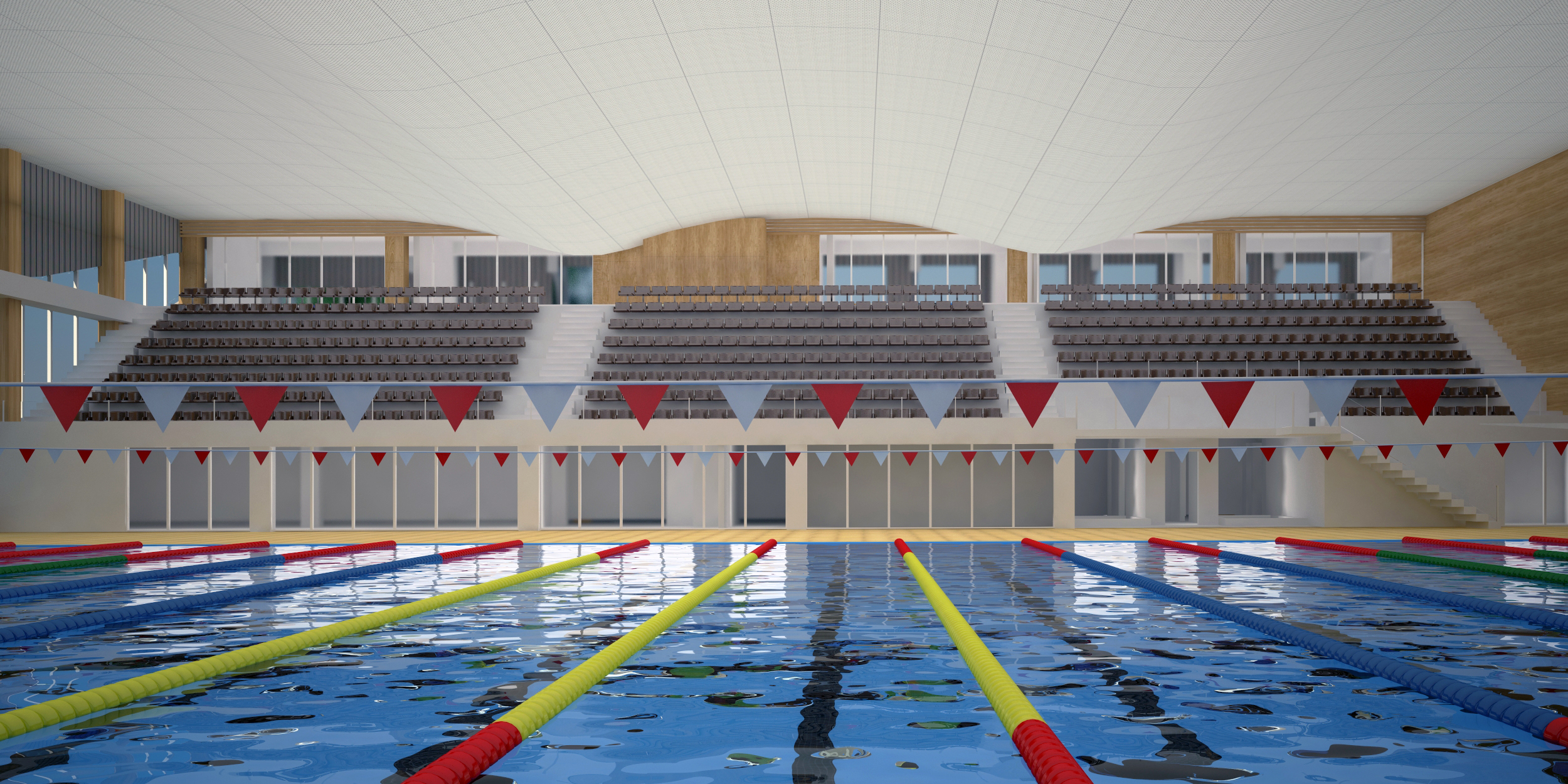 Swimming pool interior design by Baulab Studio - Architizer
