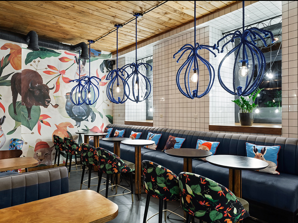 The Blue Cup Coffe shop in Kiev, Ukraine by Kleydesign - Architizer