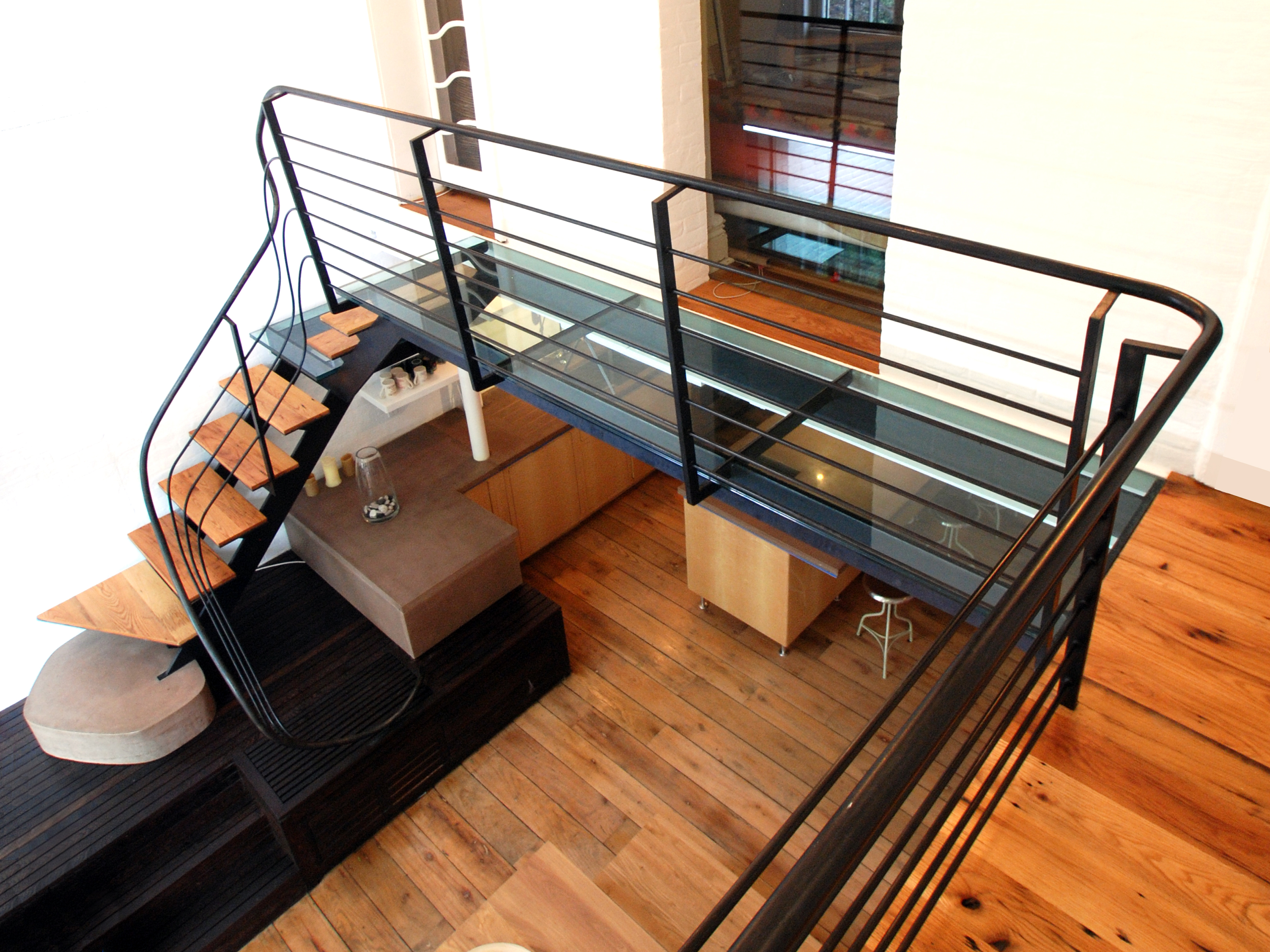 Glass catwalk and staircase by Serett Metalworks Corp - Architizer