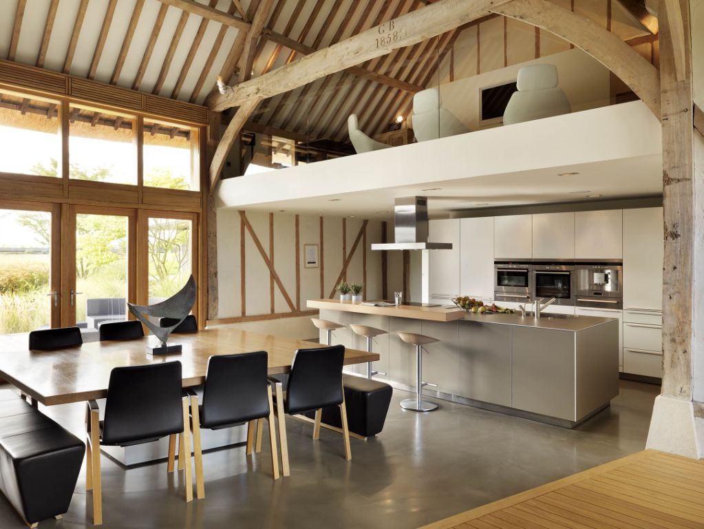 Eco-barn conversion: Kitchen Architecture's bulthaup b3 by Kitchen ...