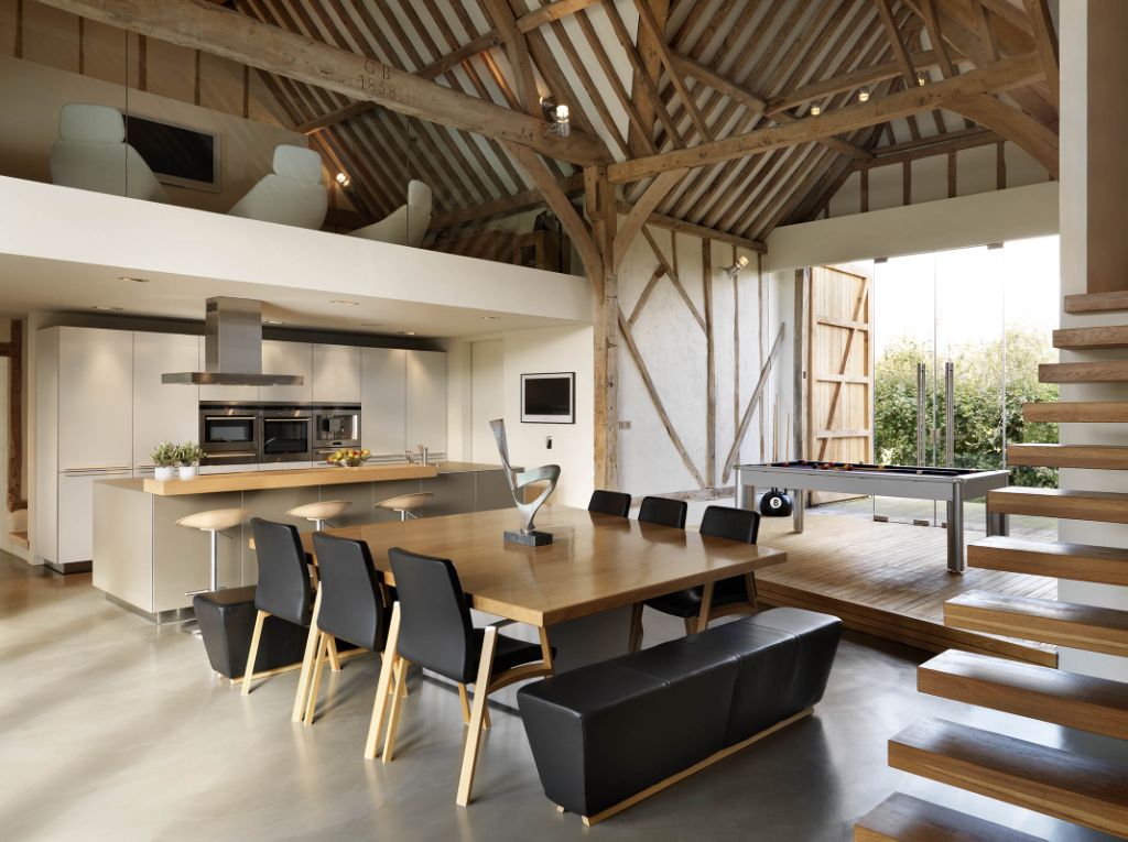 Eco-barn conversion: Kitchen Architecture's bulthaup b3 by Kitchen ...
