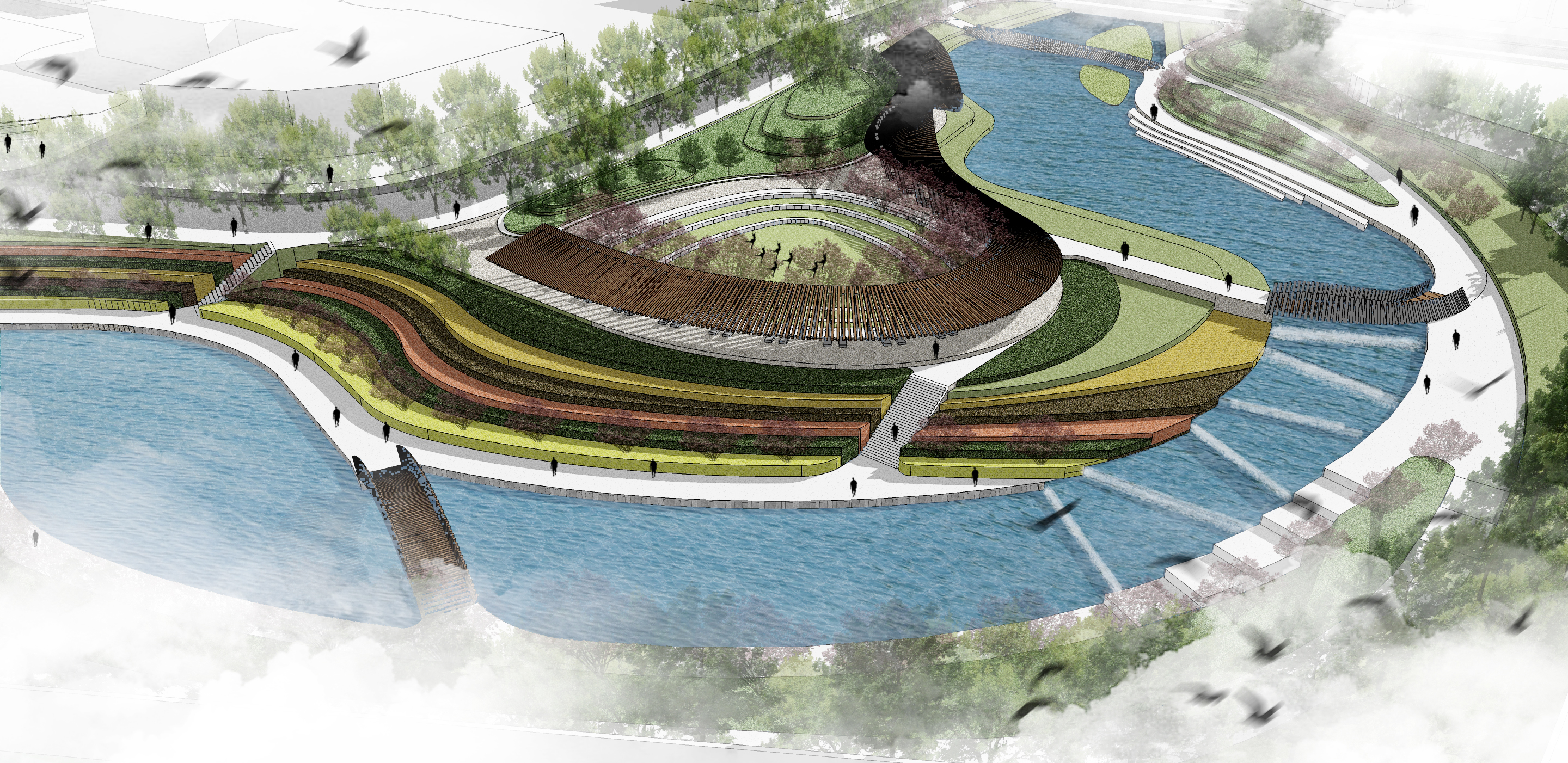 Pingshan Riverfront Landscape by Public Landscape + Architecture Group ...