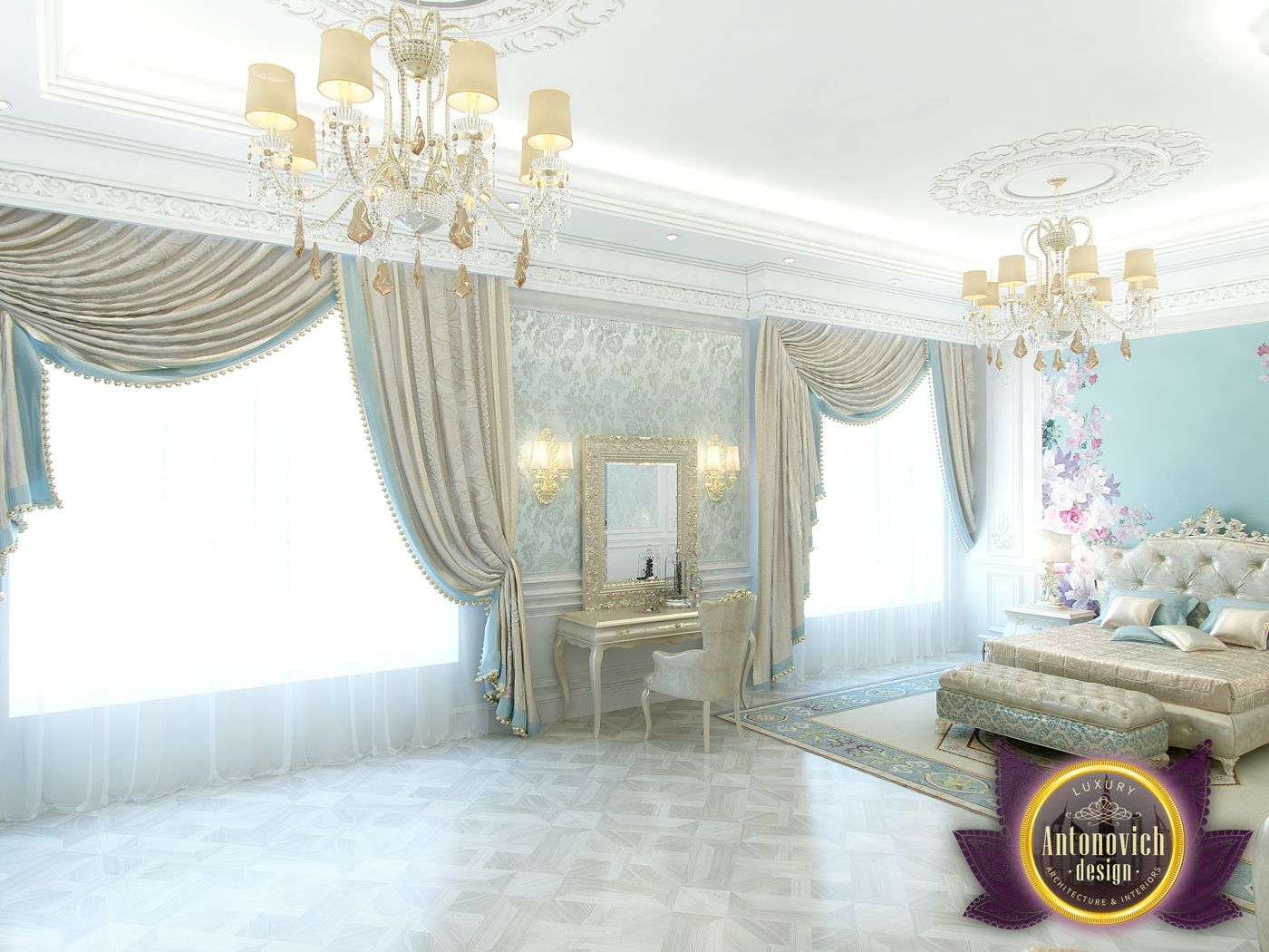 Bedroom for the girl from Luxury Antonovich Design by LUXURY ANTONOVICH ...