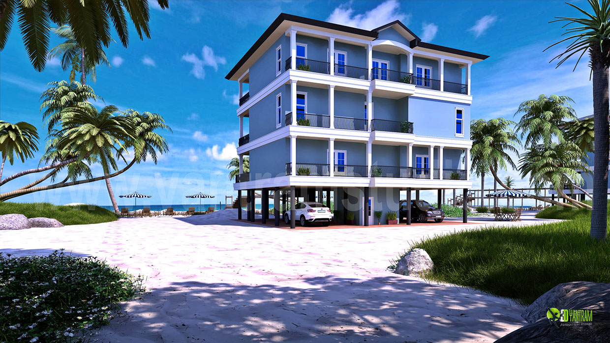 3D Walk-Through Animation for Beach House by Exterior Design - Architizer