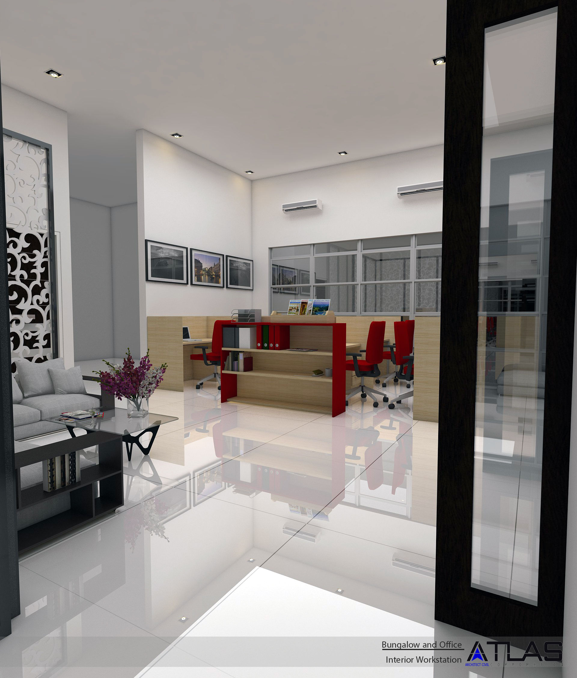 Design Bungalow home n office (Tropical consept) by Altas Studio ...