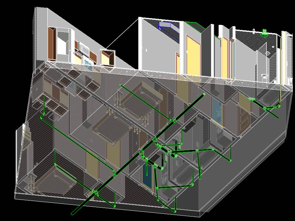 Revit MEP-BIM Model with a High Level of Detailing for Residential ...