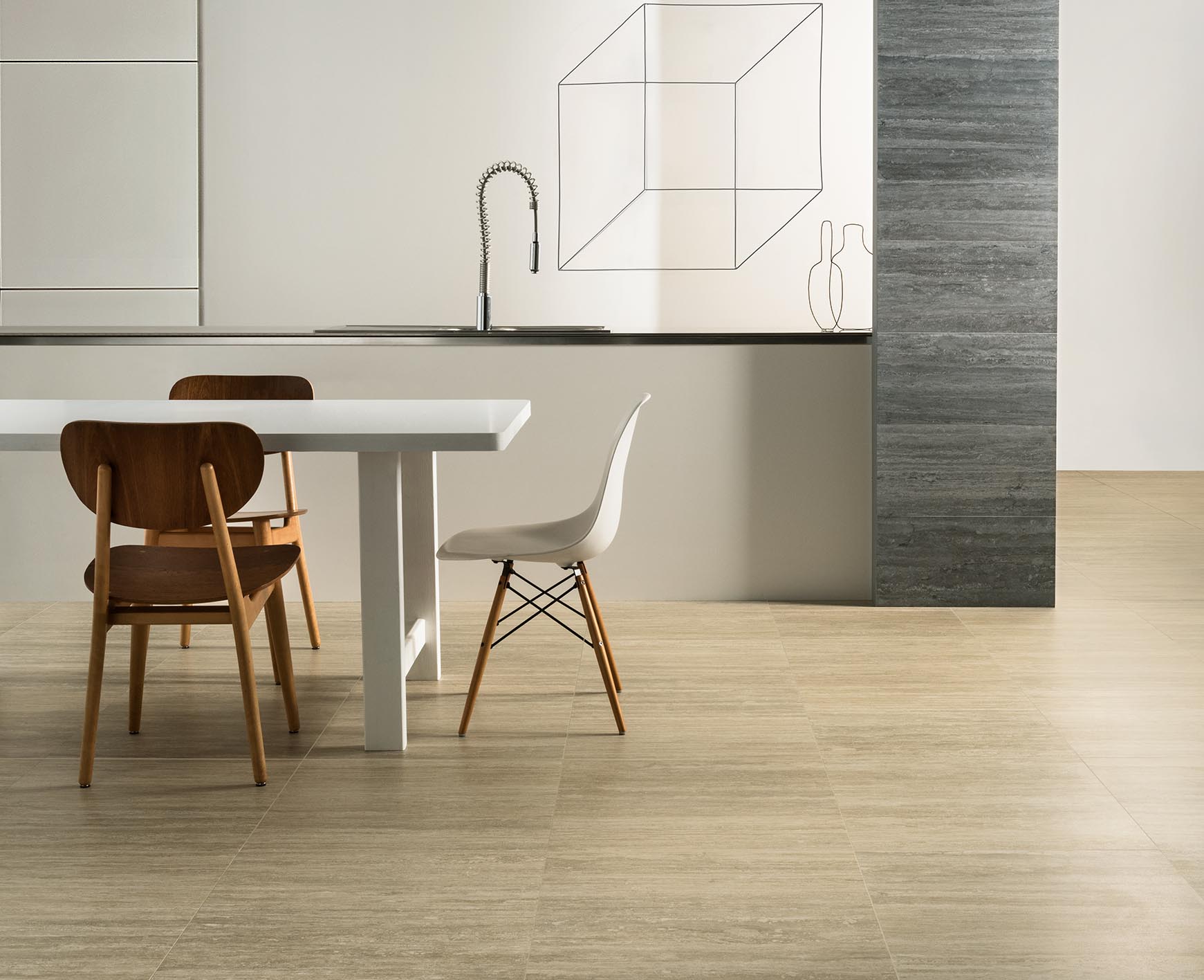 ELAPSE - Stone-effect porcelain tiles worn by the ravages of times by ...