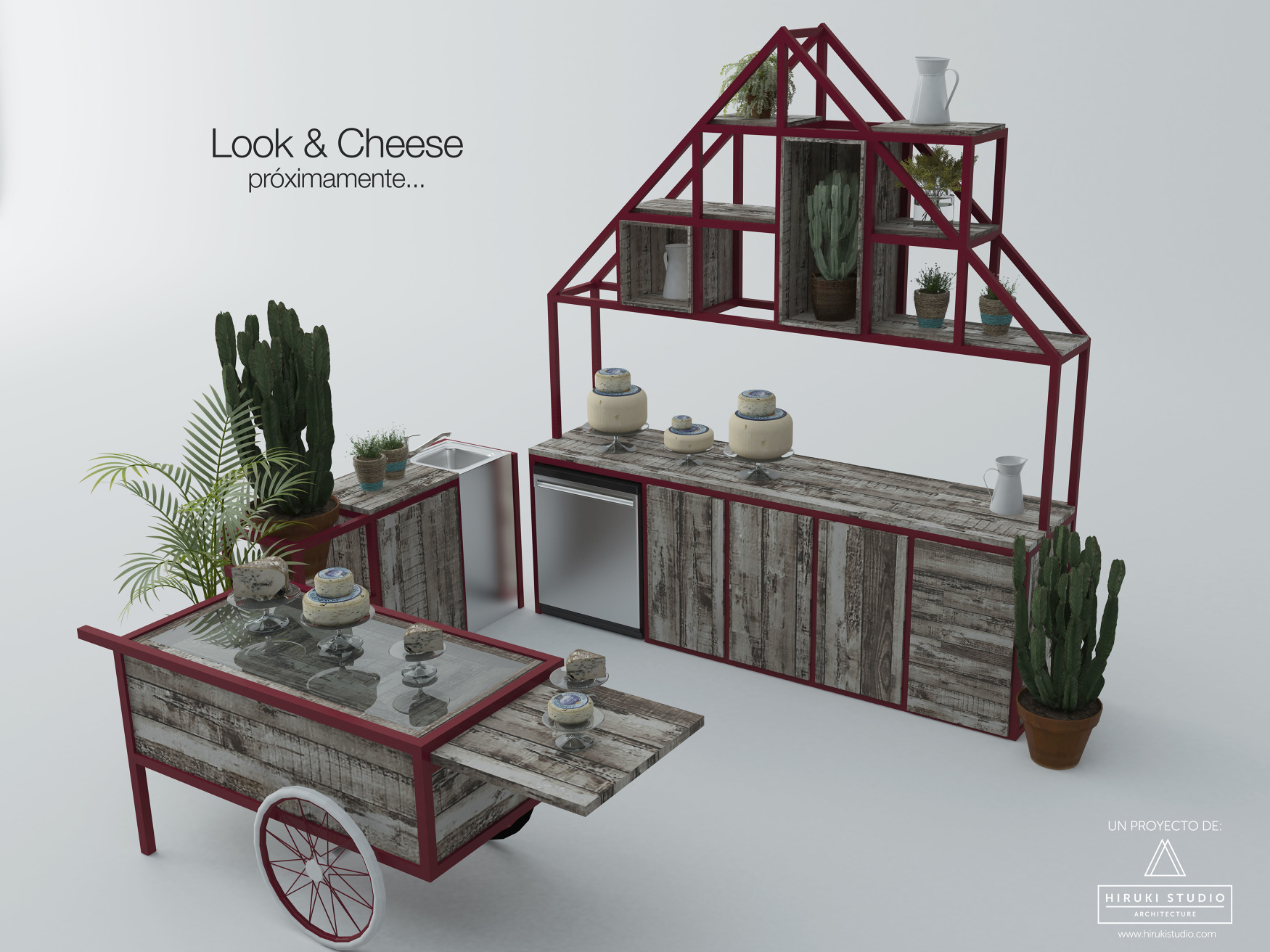 "Entre Tablas, Look&Cheese" pop up bar/store by Hiruki studio - Architizer