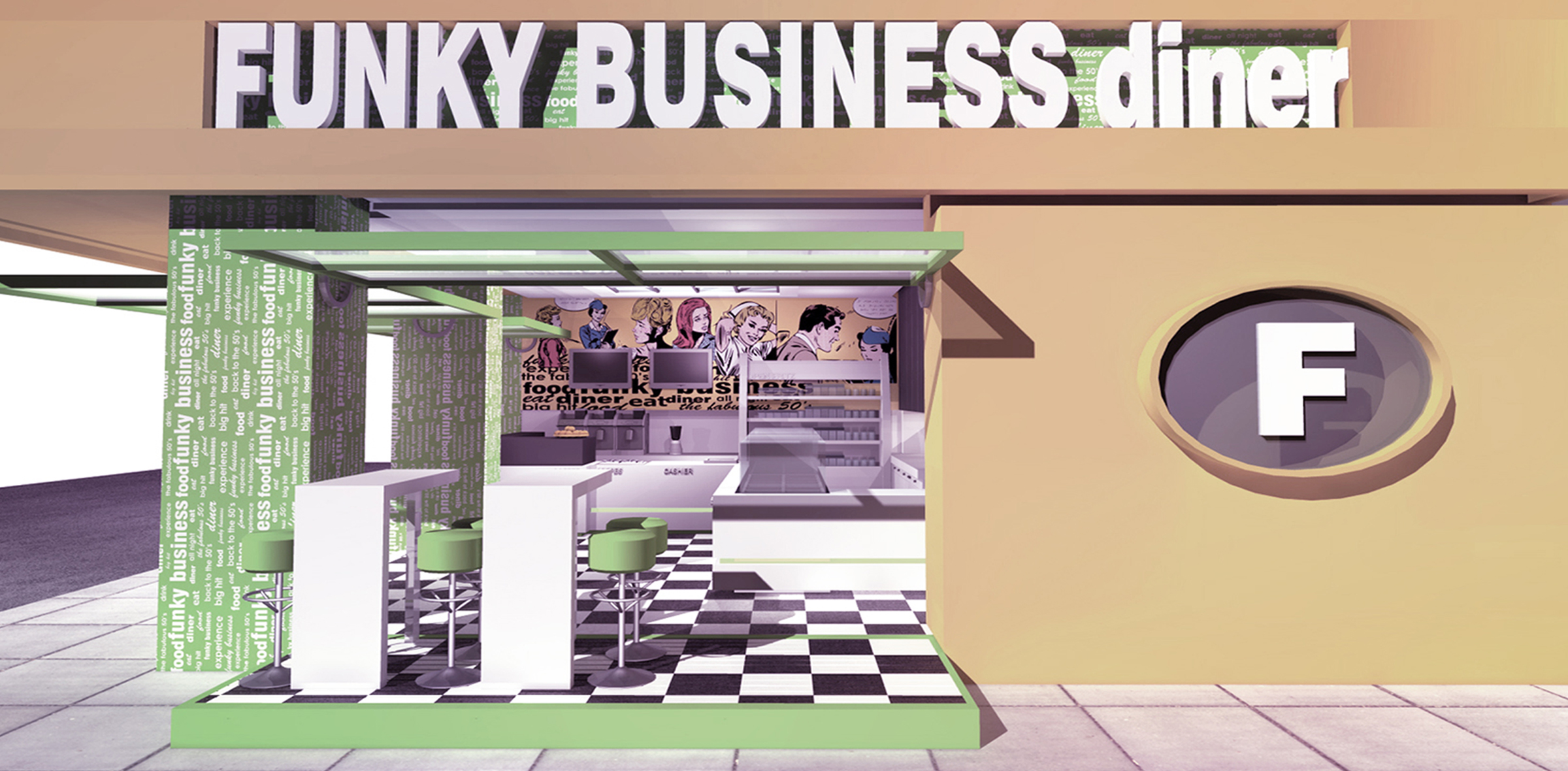 Funky Business Diner by OFFICETWENTYFIVEARCHITECTS - Architizer