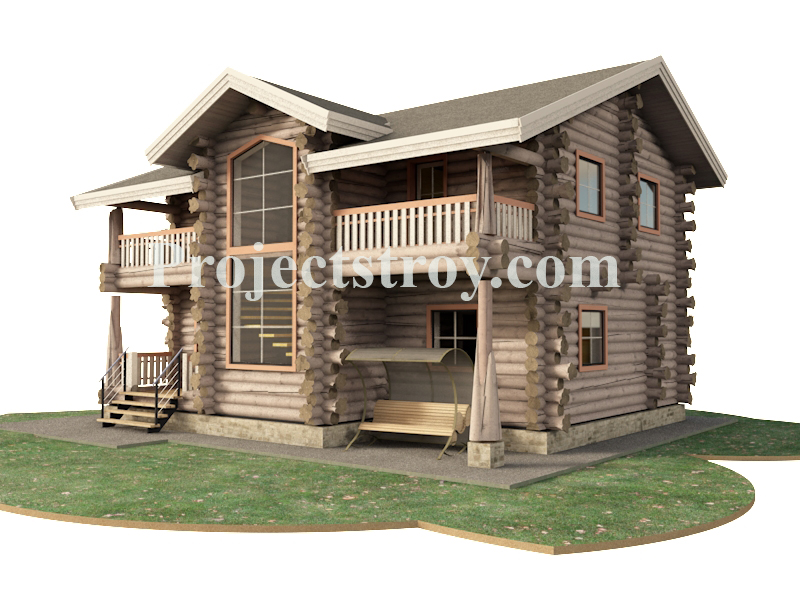 Log cabin of wood by Projectstroy drawings log cabins | home | projects ...