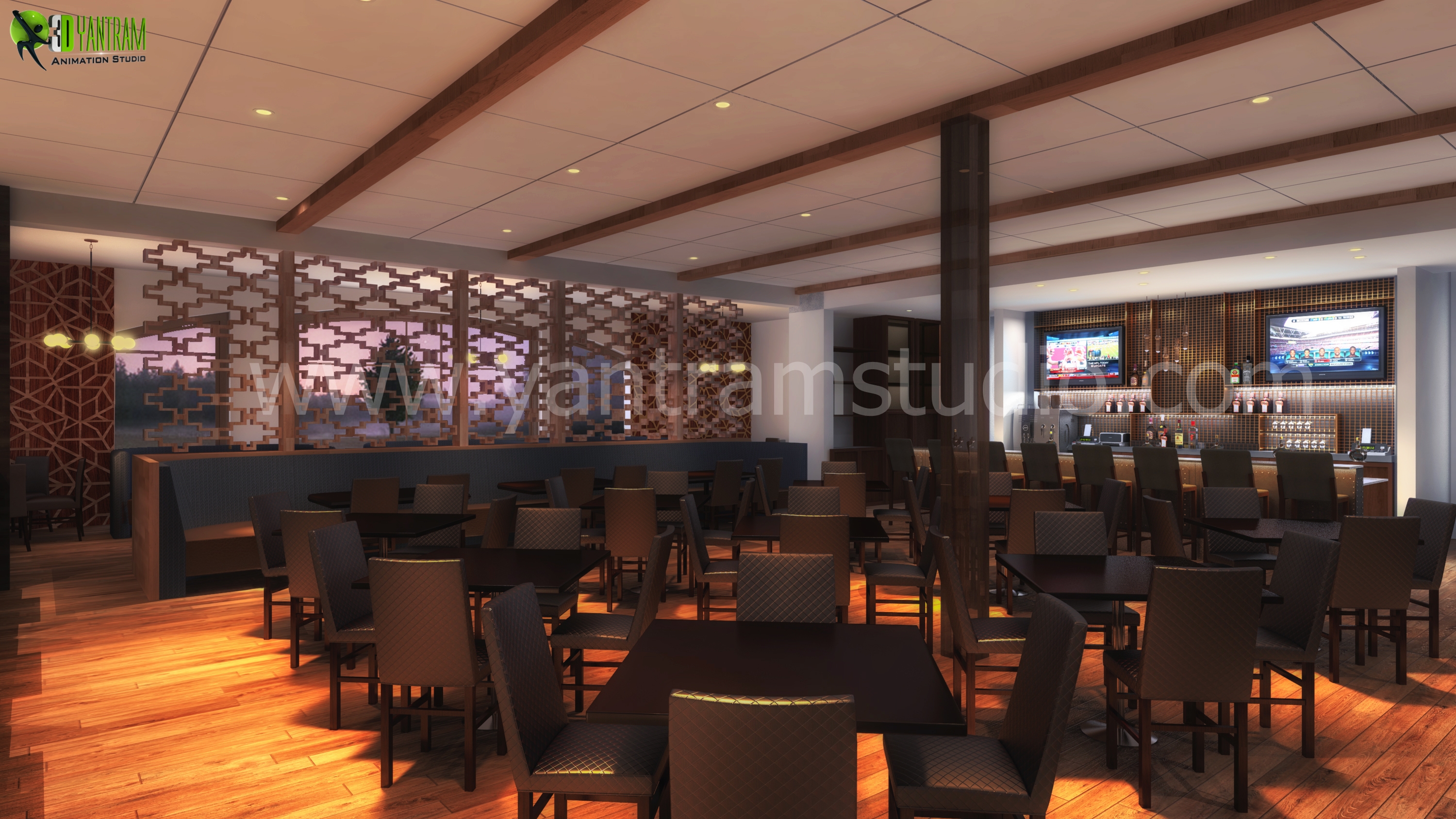 Bar Interior Design by Yantram Architectural Design Studio - Architizer