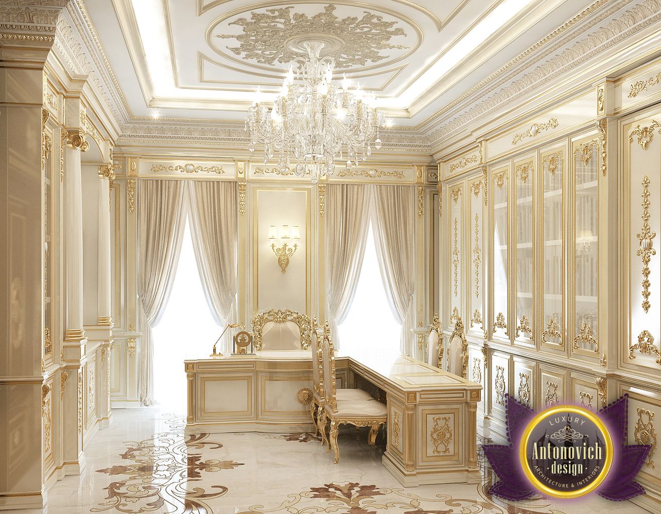 Luxury Office Design of Luxury Antonovich Design by LUXURY ANTONOVICH ...