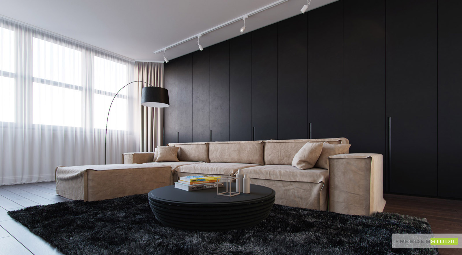 Residence living visualization by Freedes Studio - Architizer
