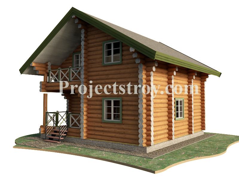 Project log cabins 8x8 m by Projectstroy drawings log cabins | home ...