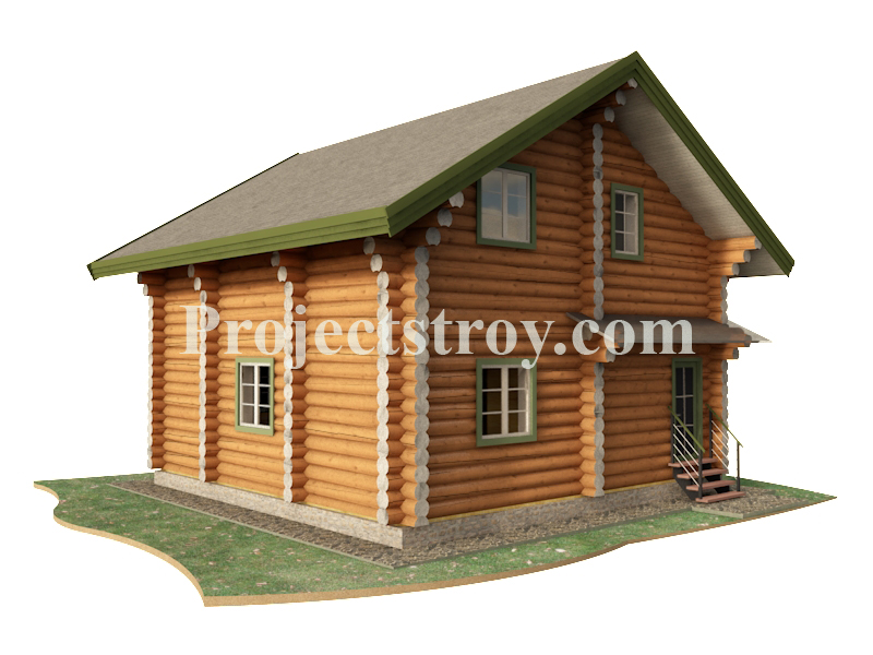 Project log cabins 8x8 m by Projectstroy drawings log cabins | home ...