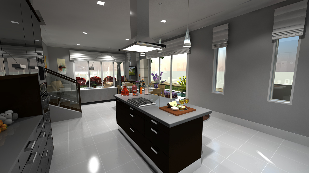 3D Kitchen Architecture Modeling & Rendering Project Samples by Hitech ...