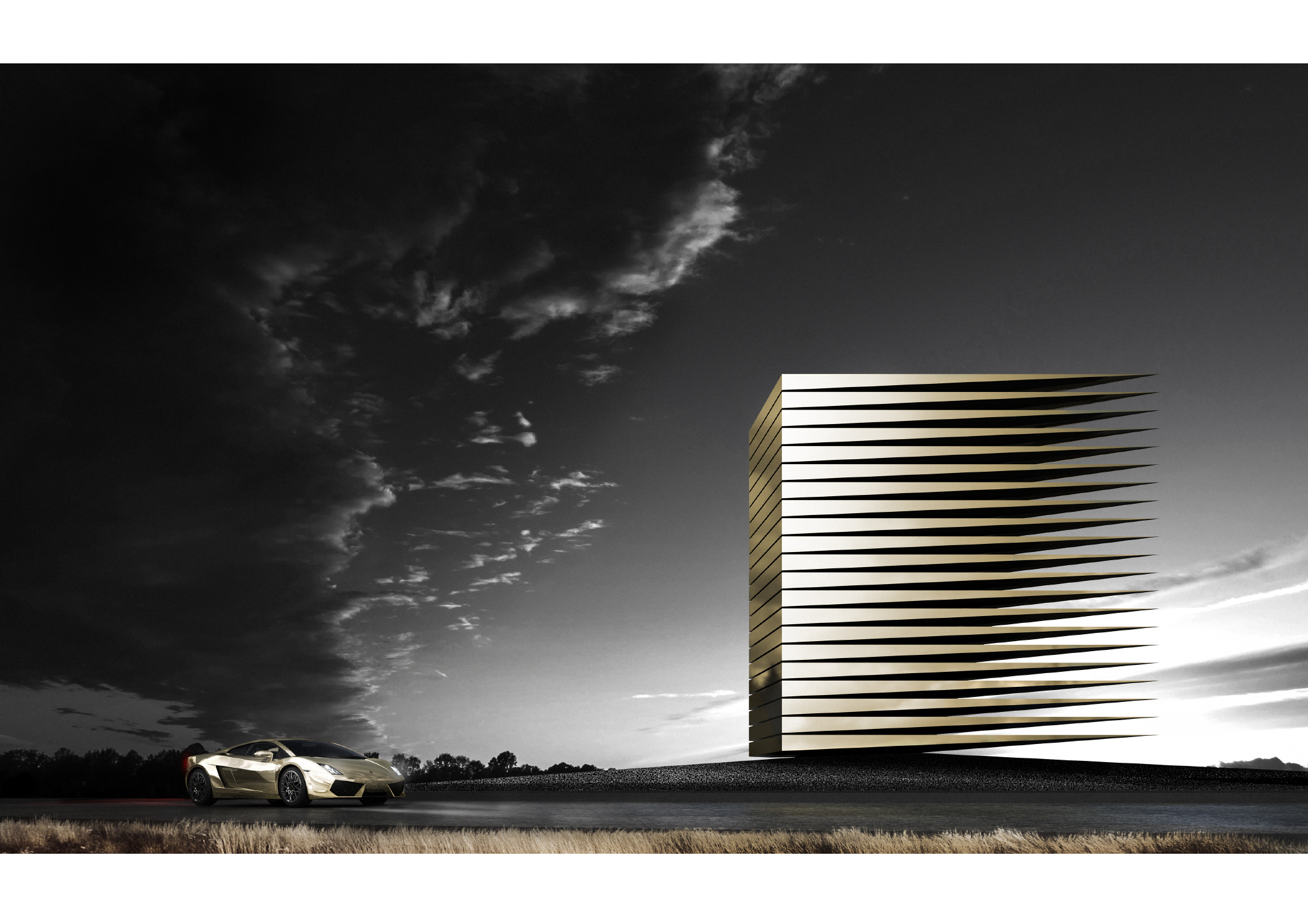 Lamborghini road monument by Set Architects - Architizer
