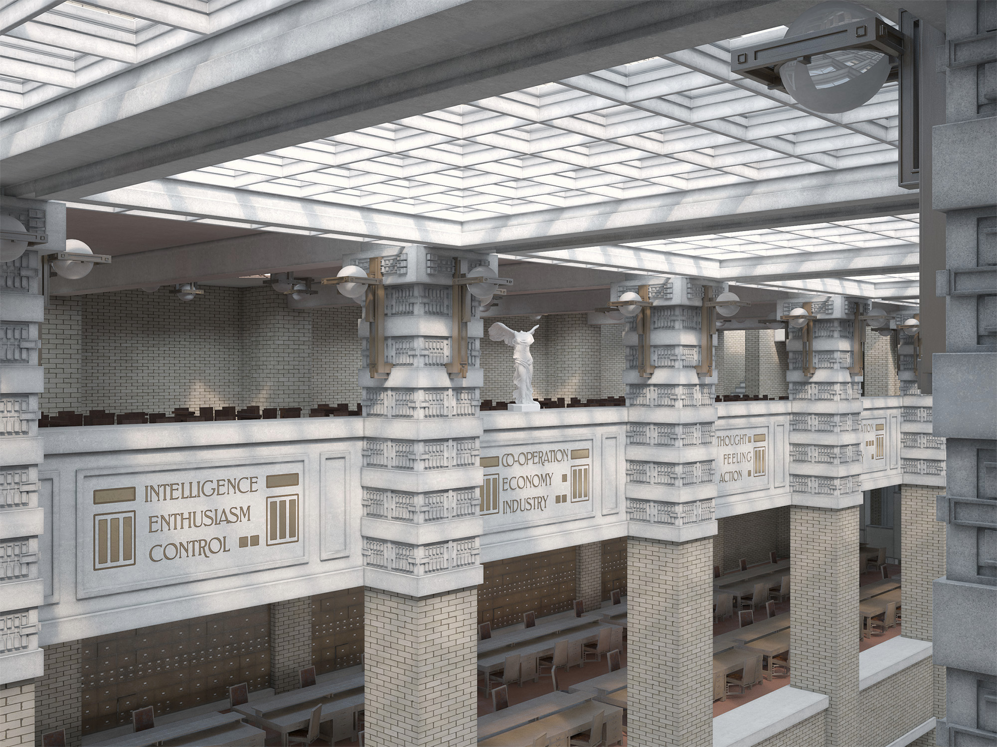 Larkin Administration Building / Frank Lloyd Wright by Hooked on the ...