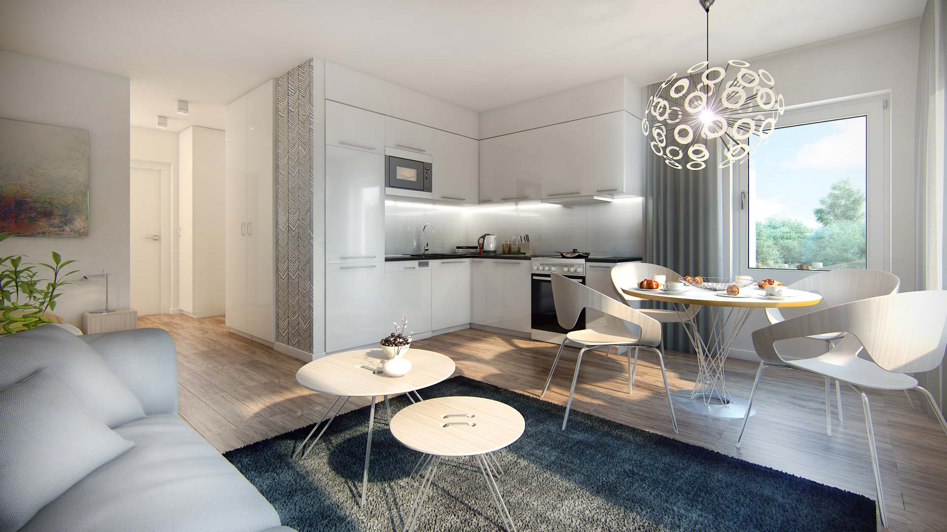 Modest Scandinavian apartment 3d visualization by Viscato - Architizer