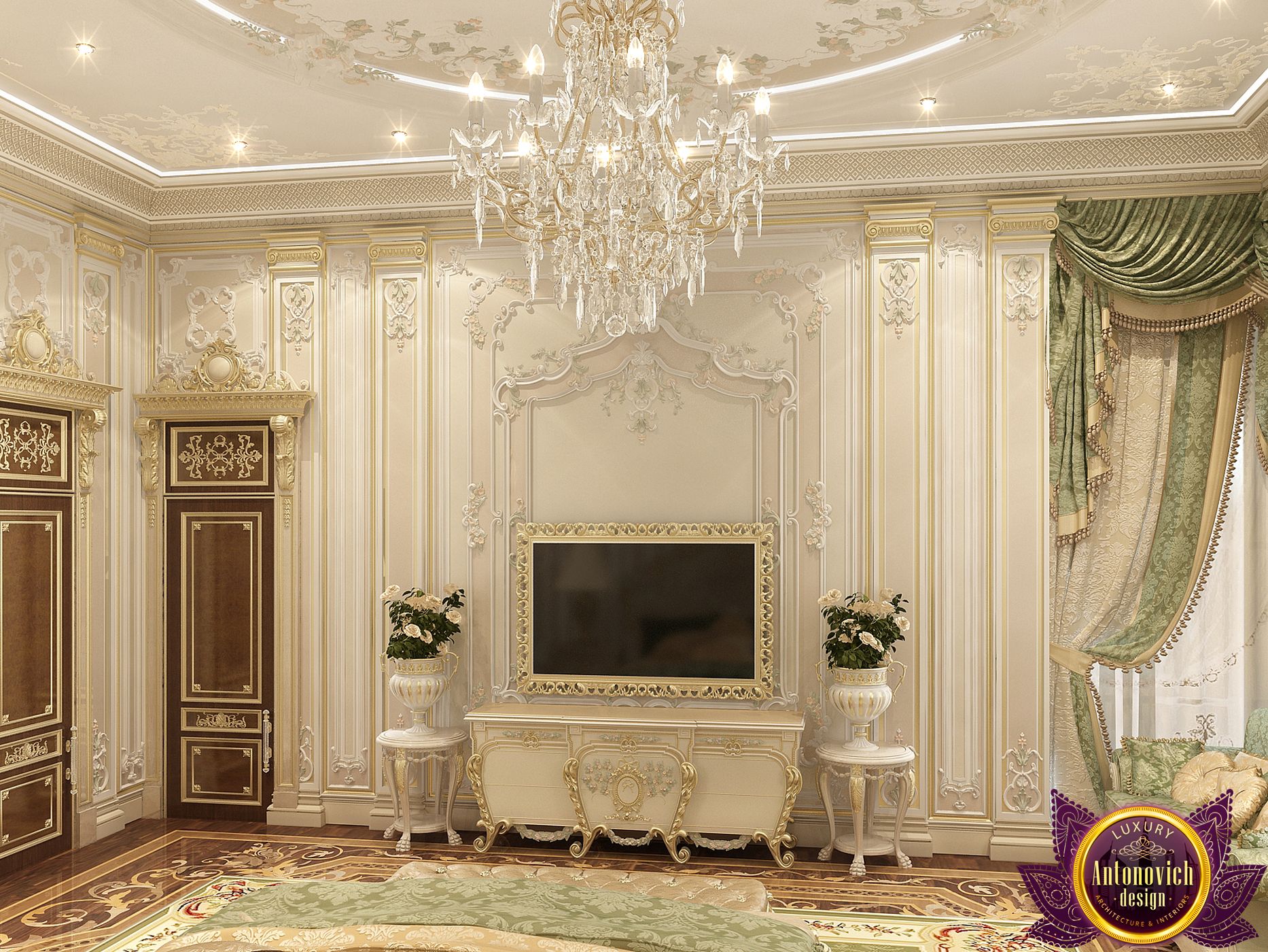 Sumptuous bedroom design of Katrina Antonovich by LUXURY ANTONOVICH ...