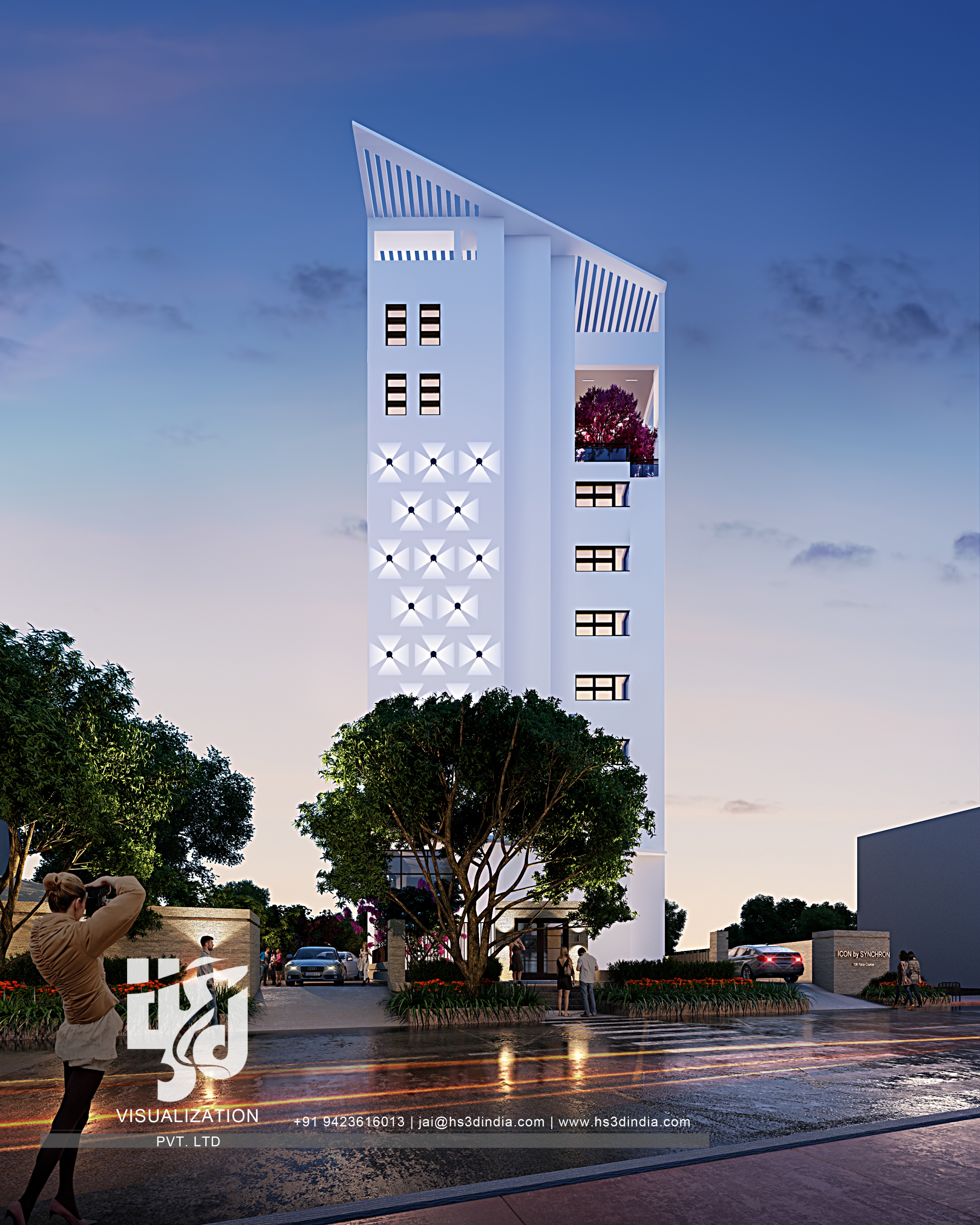 RESIDENTIAL EXTERIOR NIGHT RENDERING BY HS 3D INDIA by HS3D ...