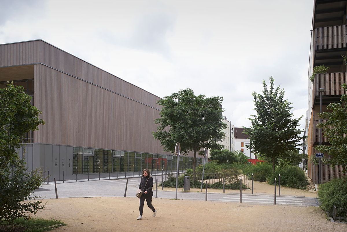 Bon Lait sports hall Lyon by Dietrich Untertrifaller - Architizer