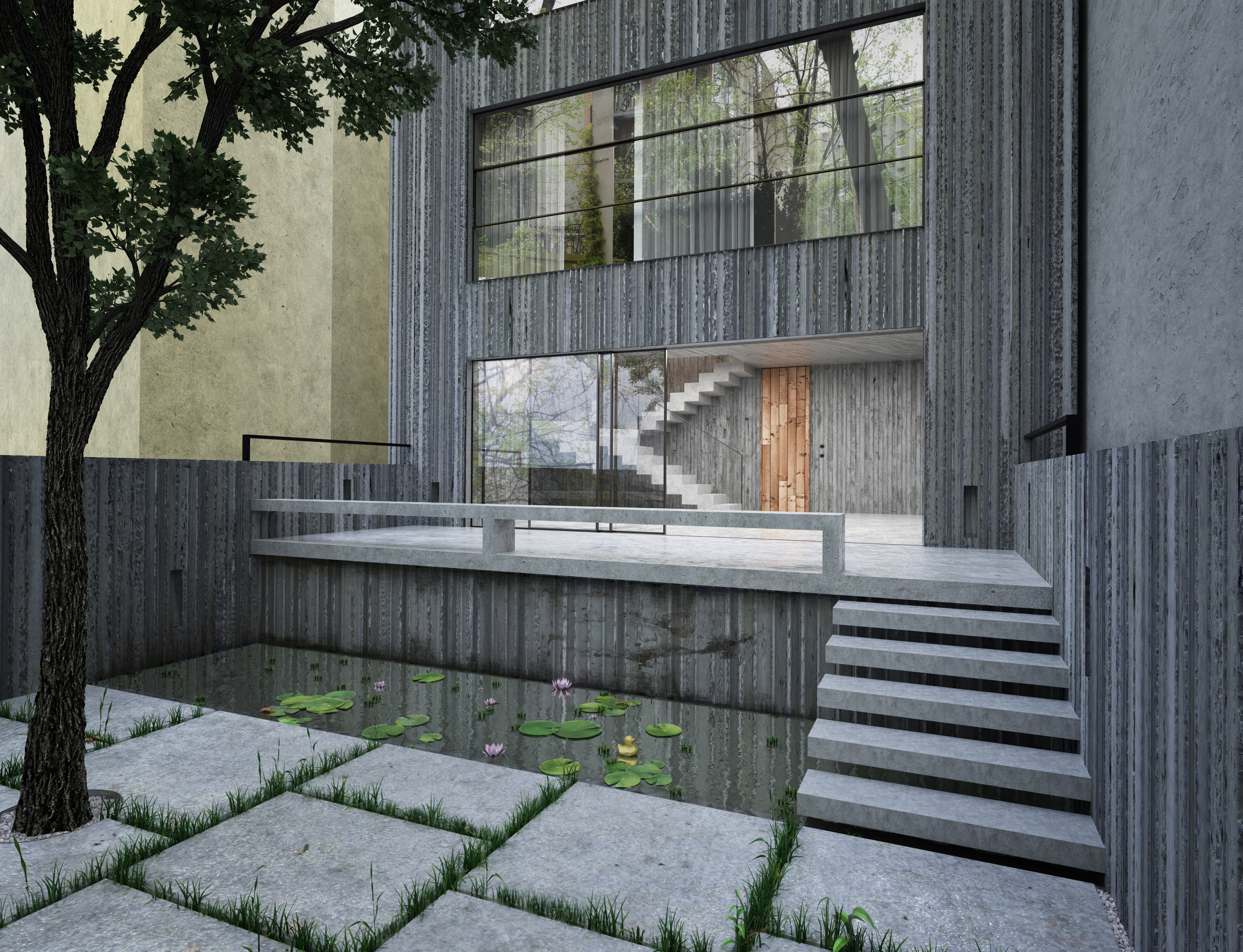 Concrete Town House by STUDIO RAZAVI + PARTNERS - Architizer