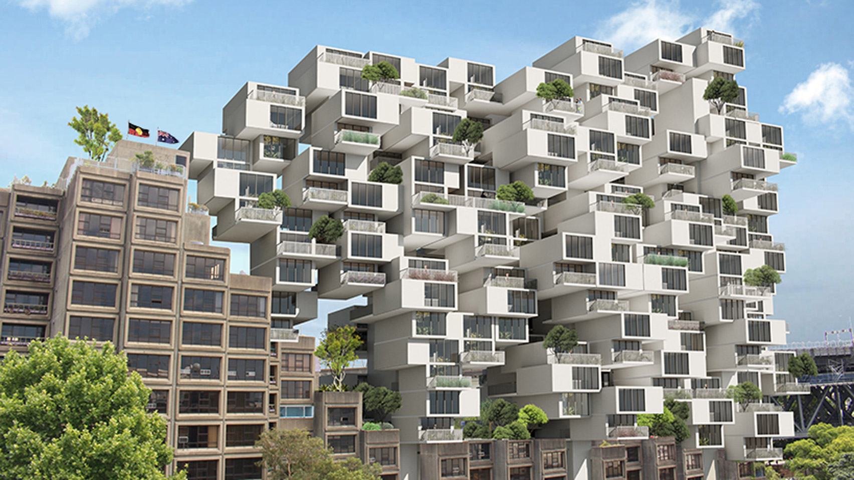 Epic Brutalism: CPlusC Envisions a Tetris-Like Addition for Sydney’s ...