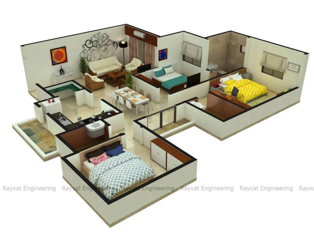 High quality Interactive 3D Floor Plan. by Rayavtengg - Architizer