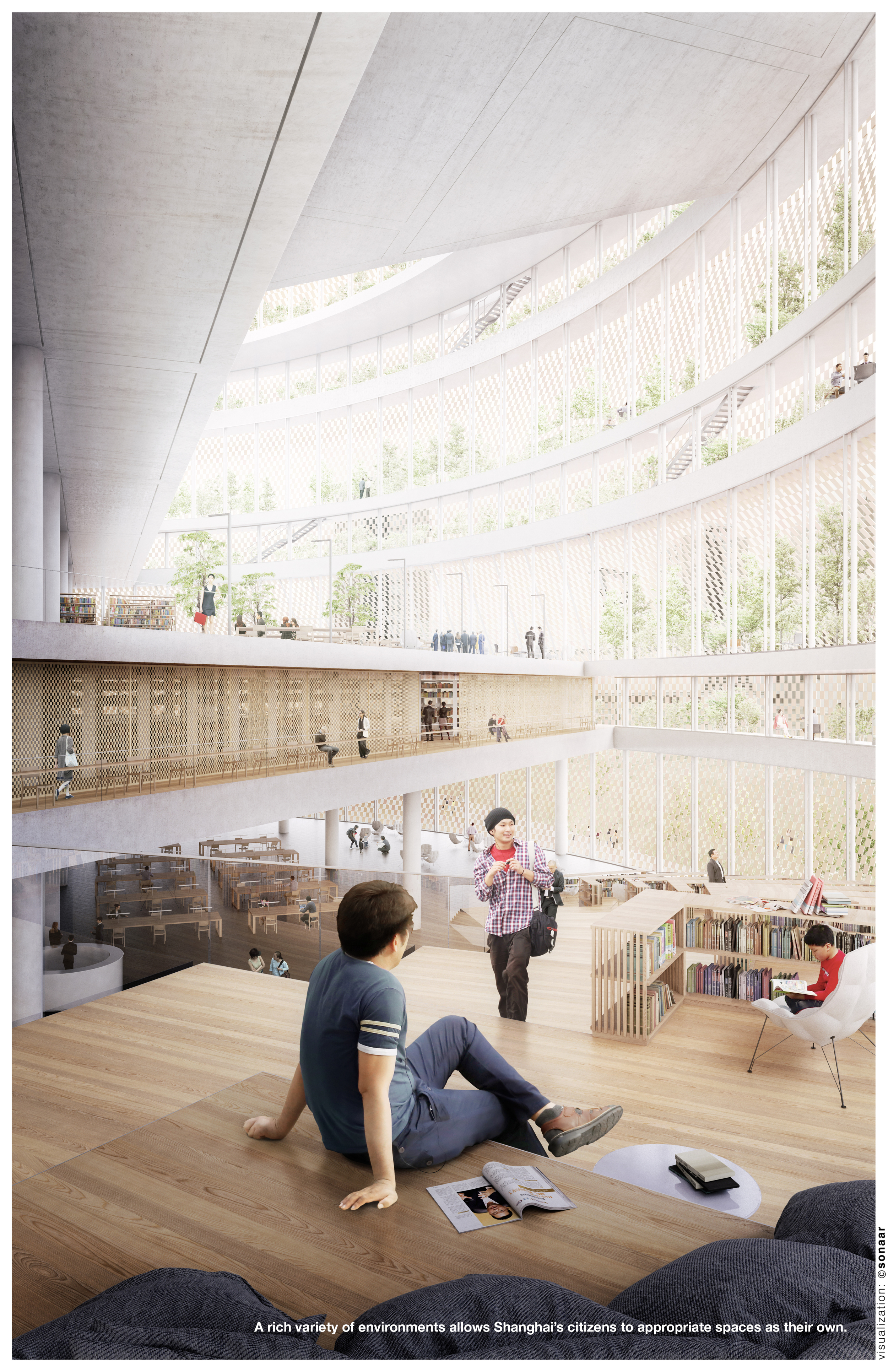 Shanghai Library East Hall by nARCHITECTS - Architizer