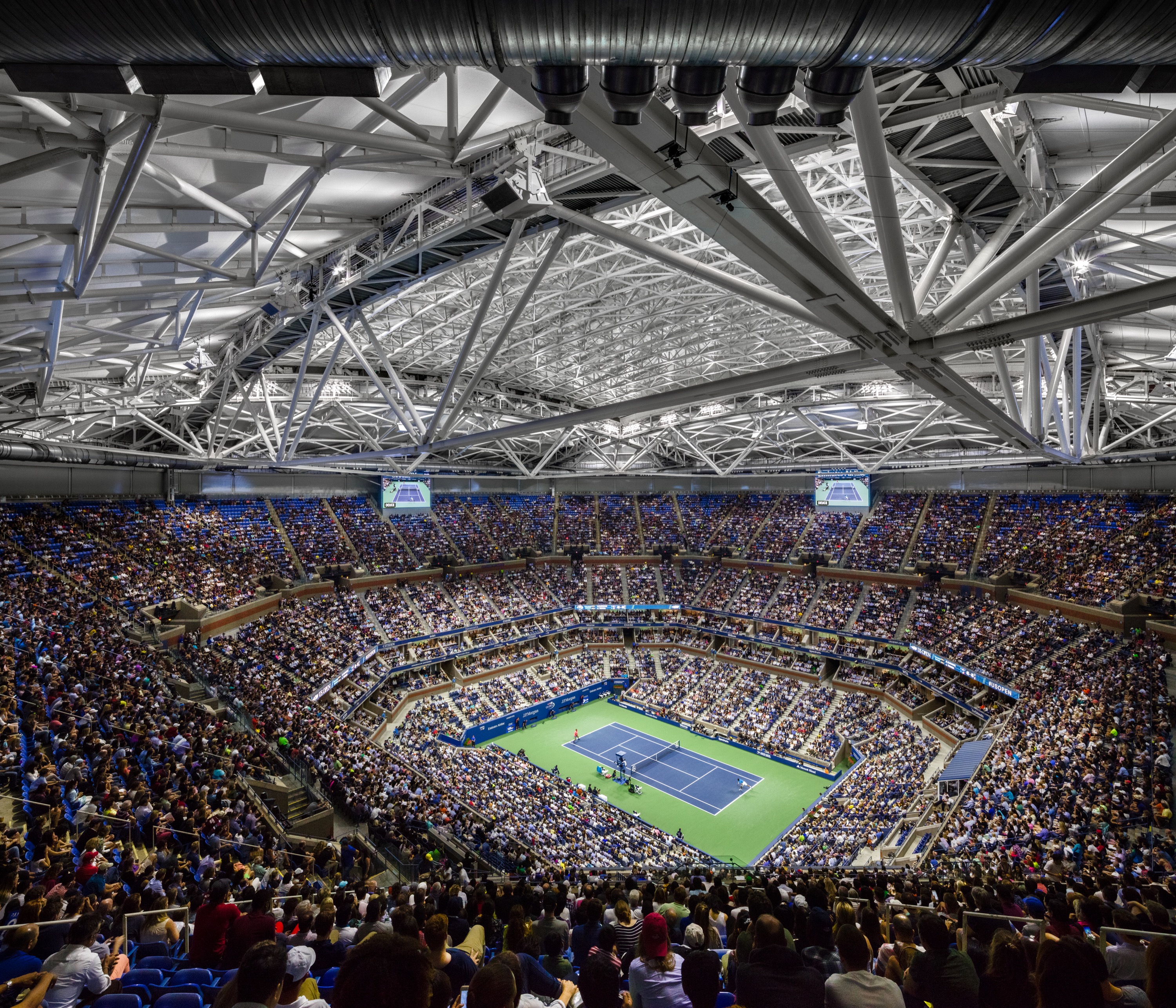 Arthur Ashe Stadium Retractable Roof - Architizer