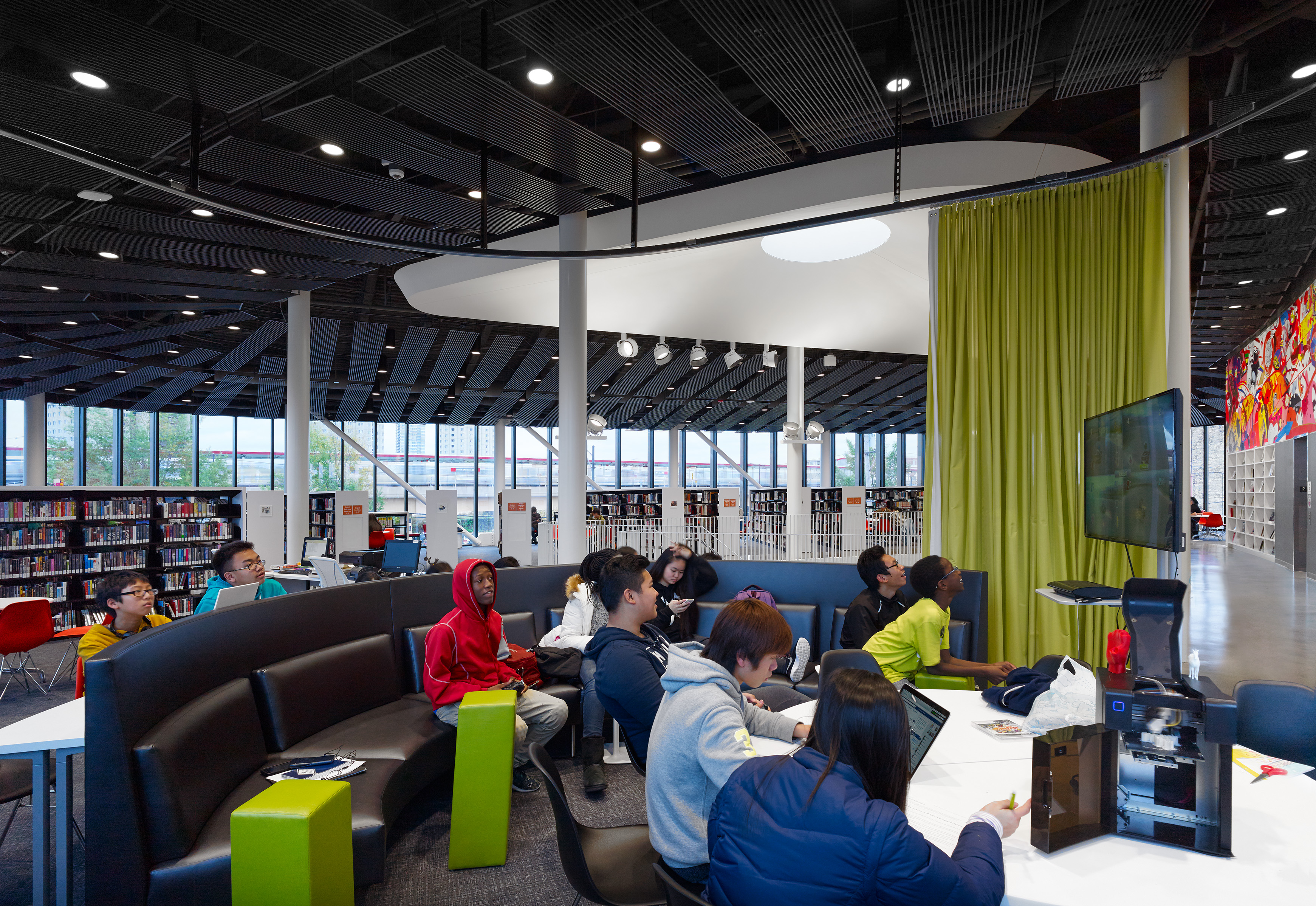 Chicago Public Library, Chinatown Branch by Skidmore, Owings & Merrill ...