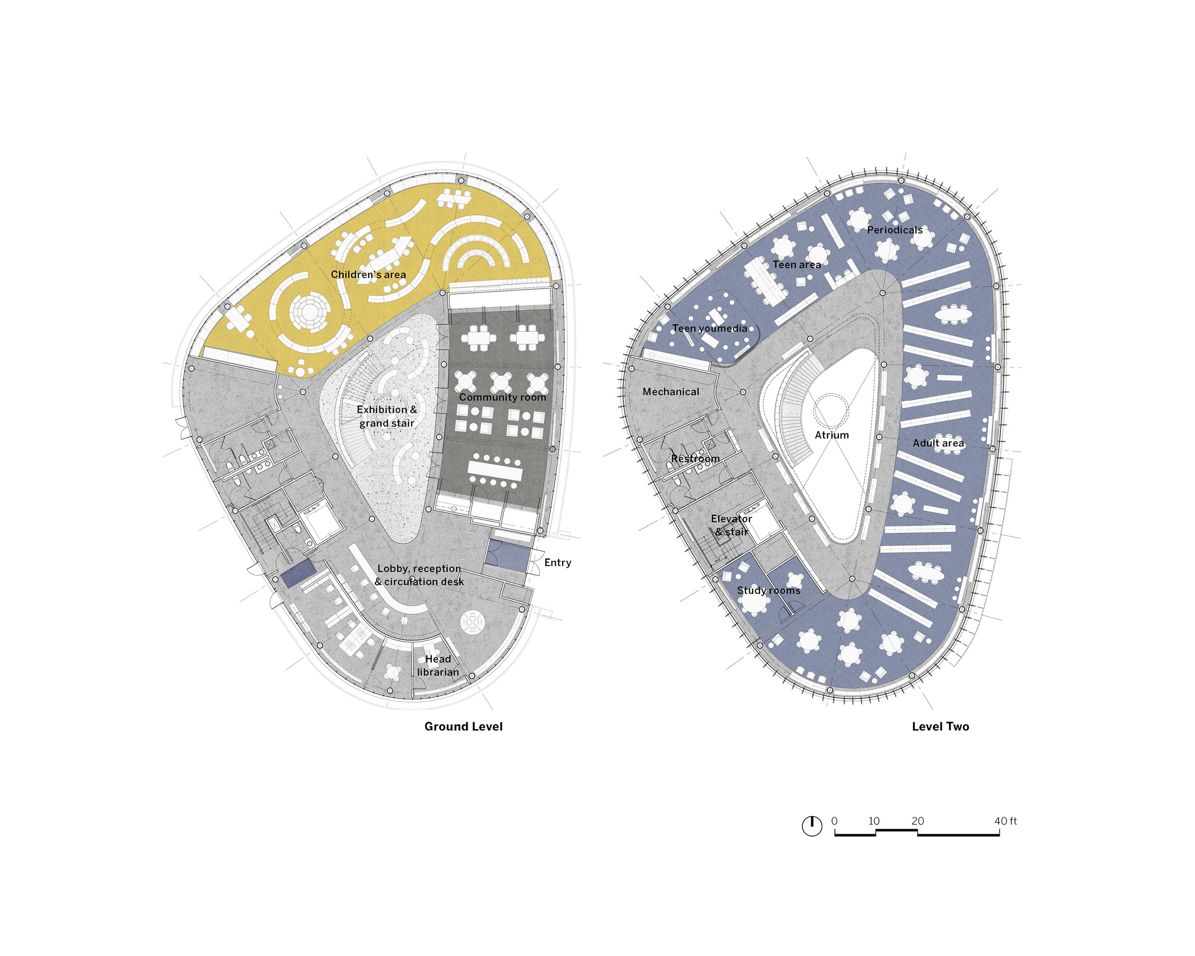 Chicago Public Library, Chinatown Branch by Skidmore, Owings & Merrill ...