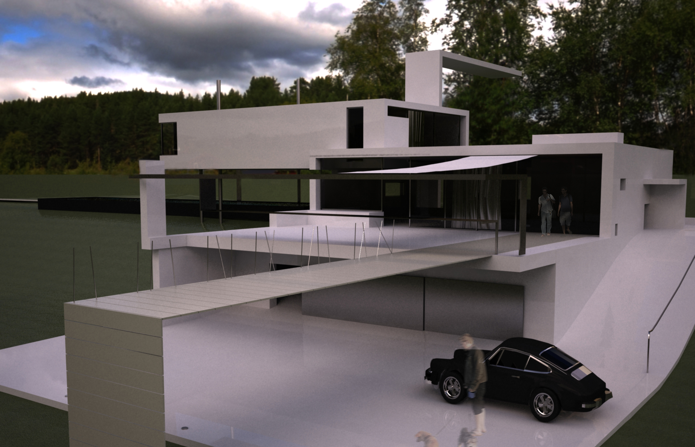 House A - House for a slope (extension): somewhere on a slope gianluca ...