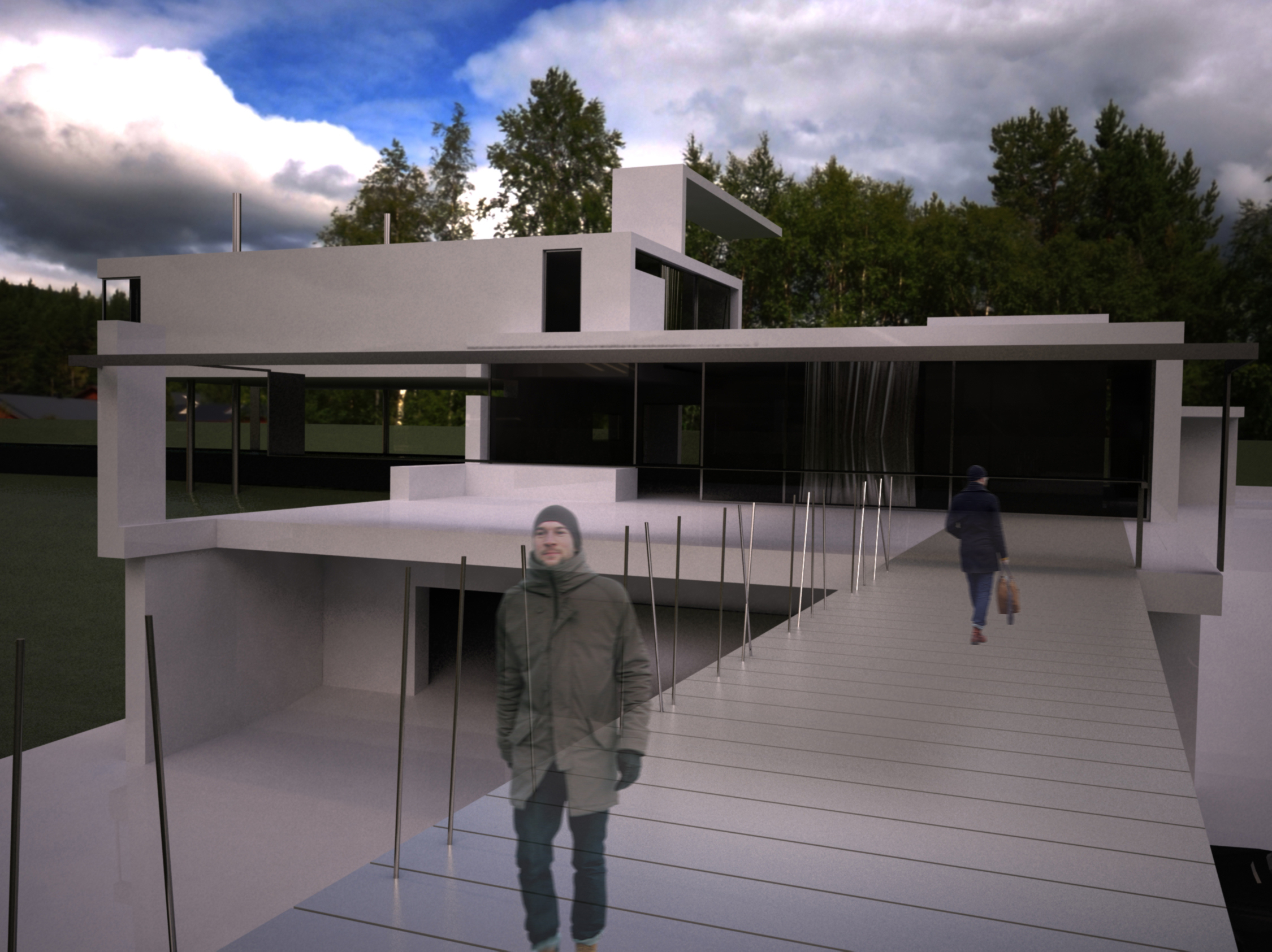 House A - House for a slope (extension): somewhere on a slope gianluca ...