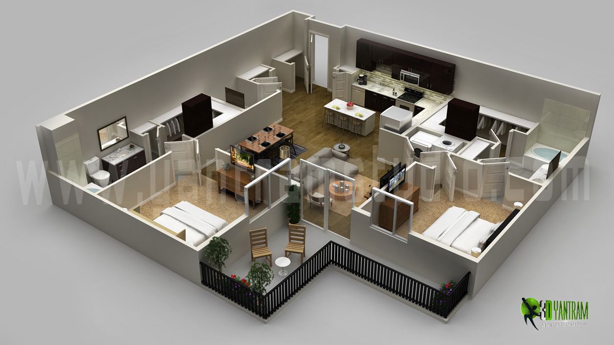 Arizona's Premier 3D Floor Plan Design Experts by Yantram Floor plan ...