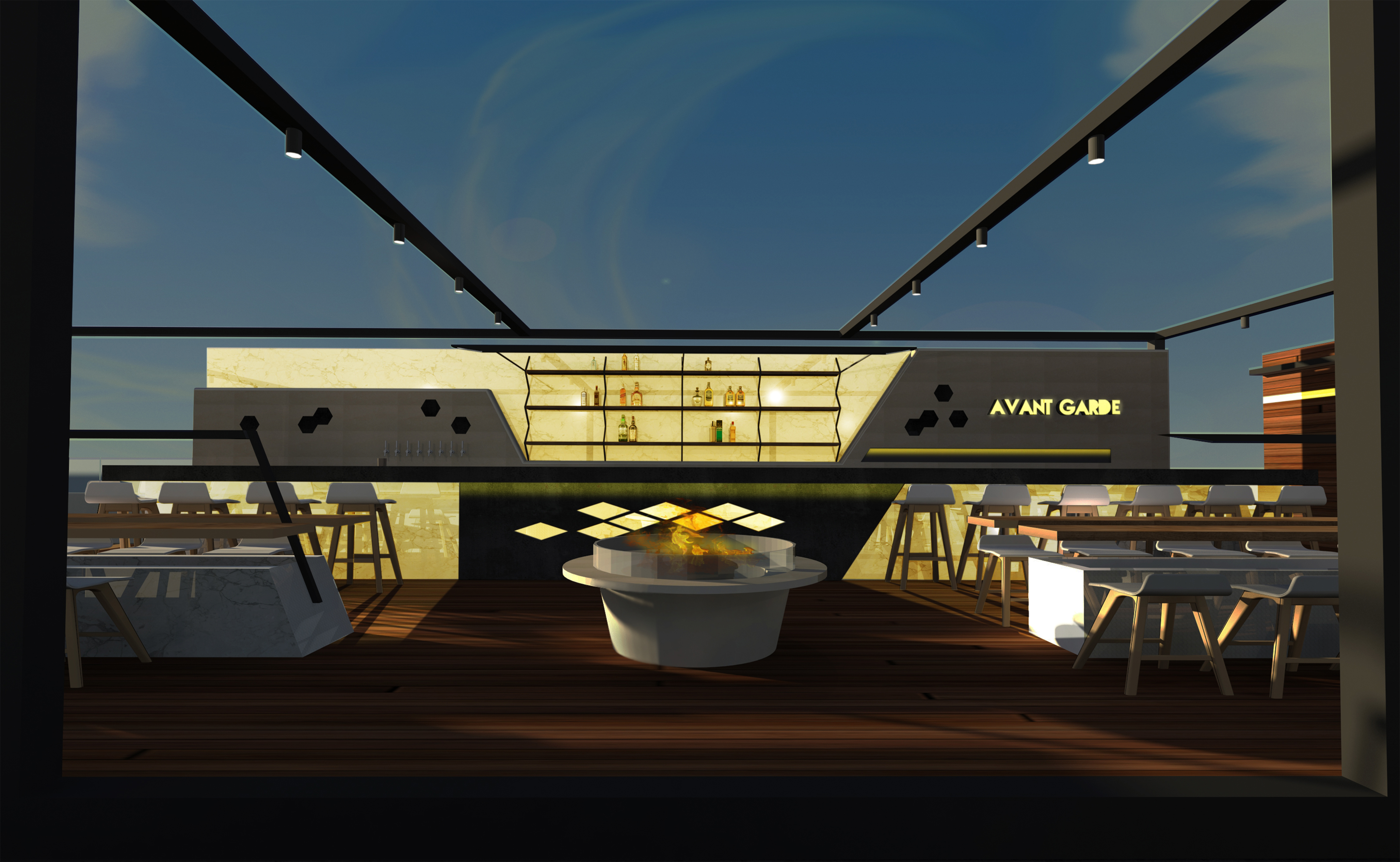 Avant Garde, Rooftop bar by Lab4 Architects - Architizer