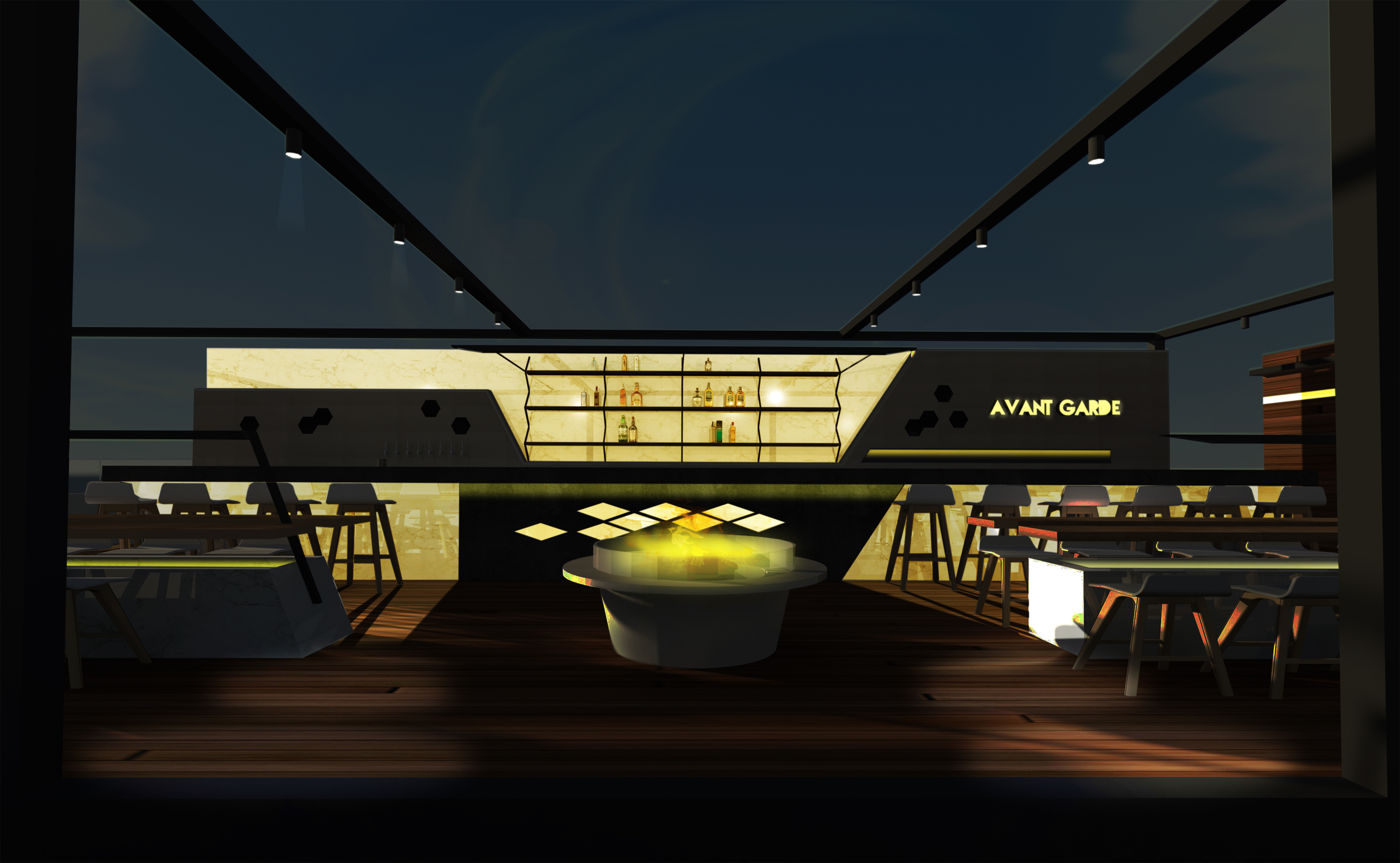 Avant Garde, Rooftop bar by Lab4 Architects - Architizer