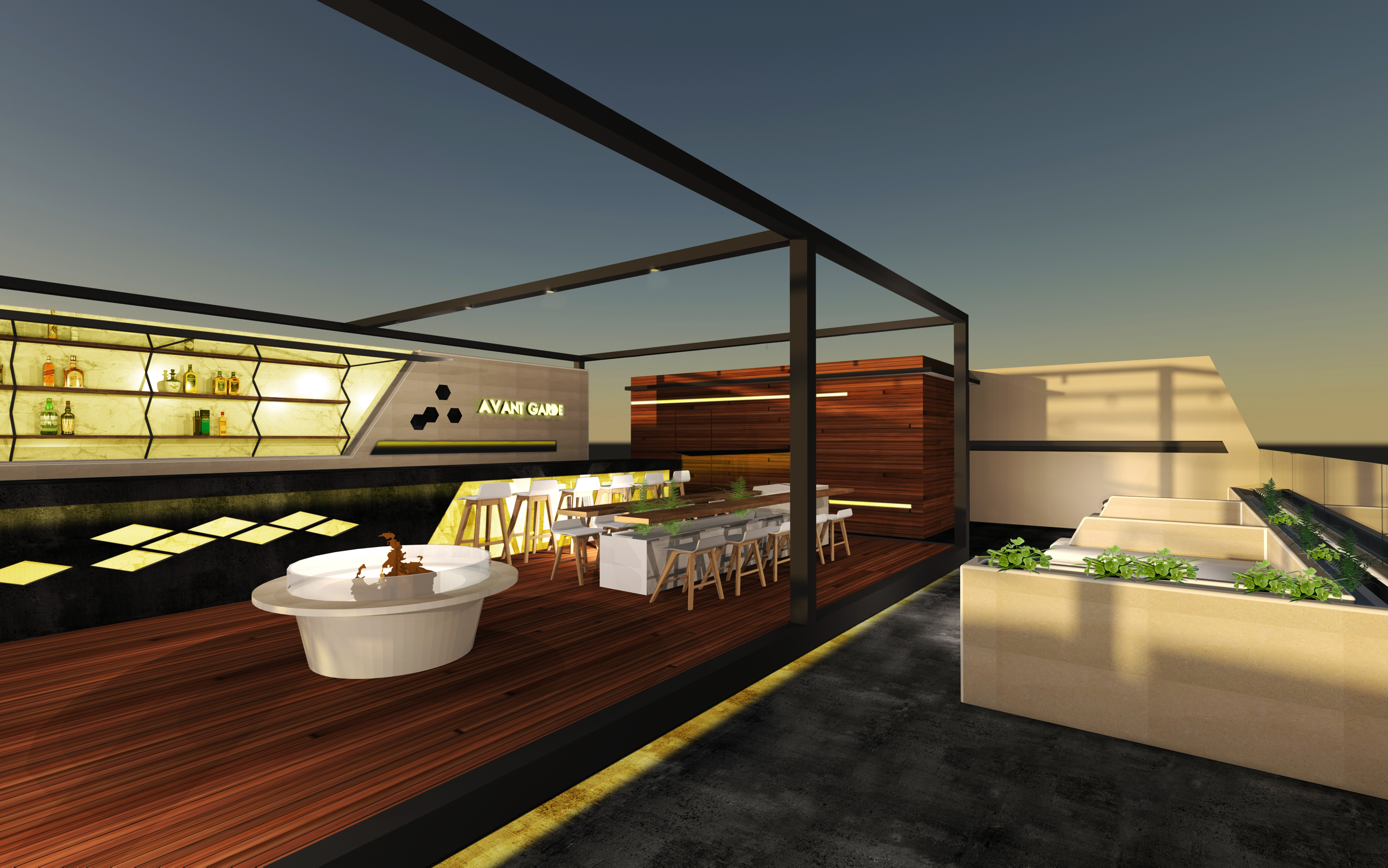 Avant Garde, Rooftop bar by Lab4 Architects - Architizer