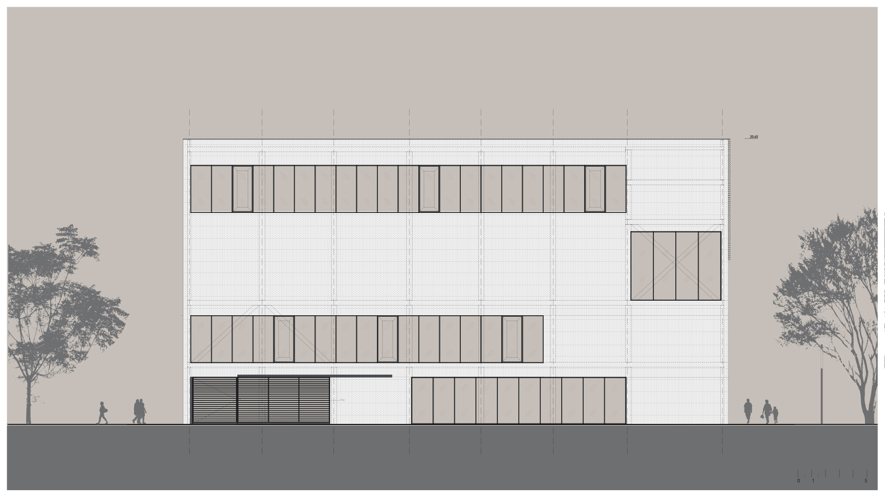 Hybrid sports complex with fencing hall for school group No. 5 in ...