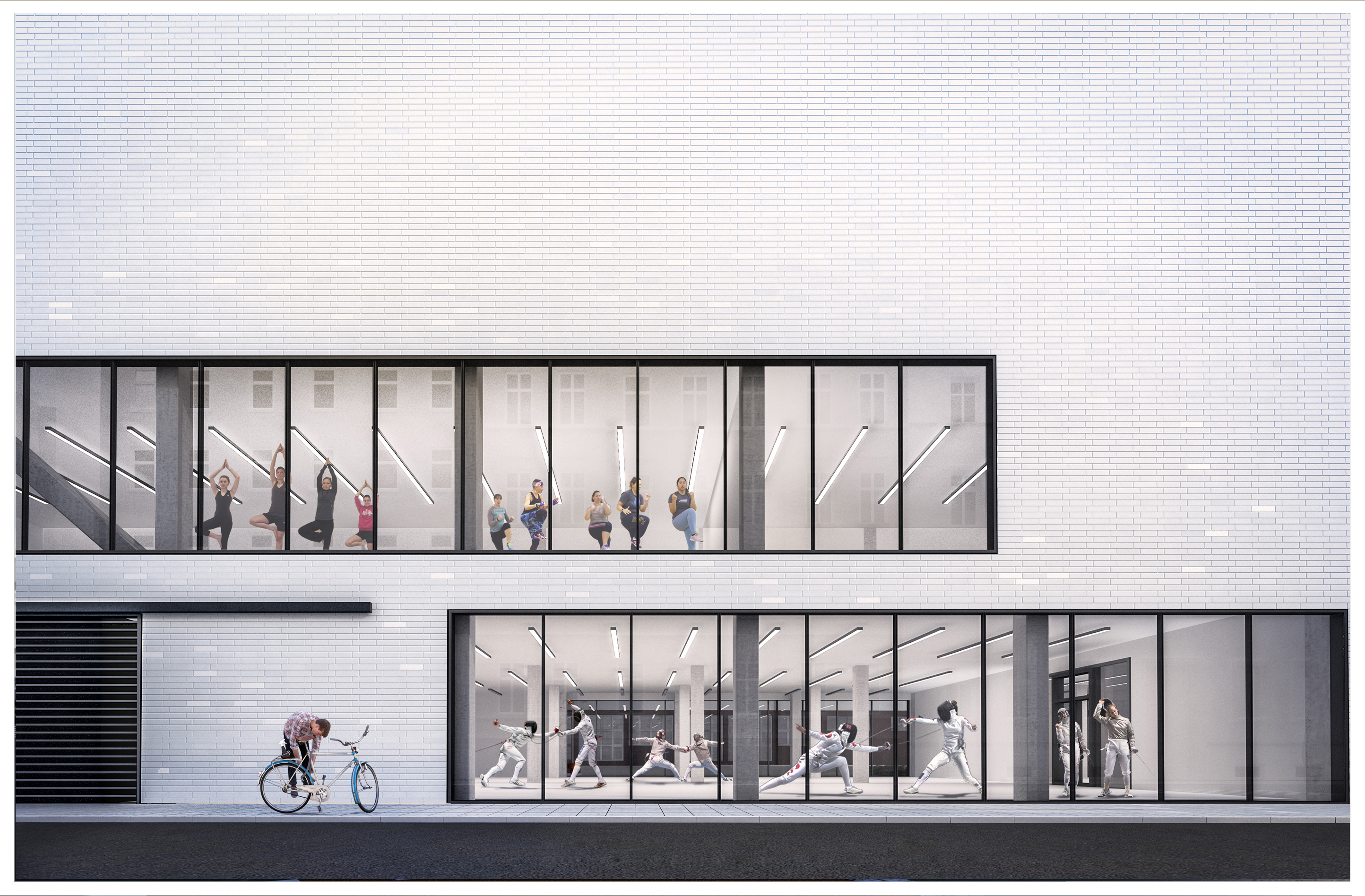 Hybrid sports complex with fencing hall for school group No. 5 in ...