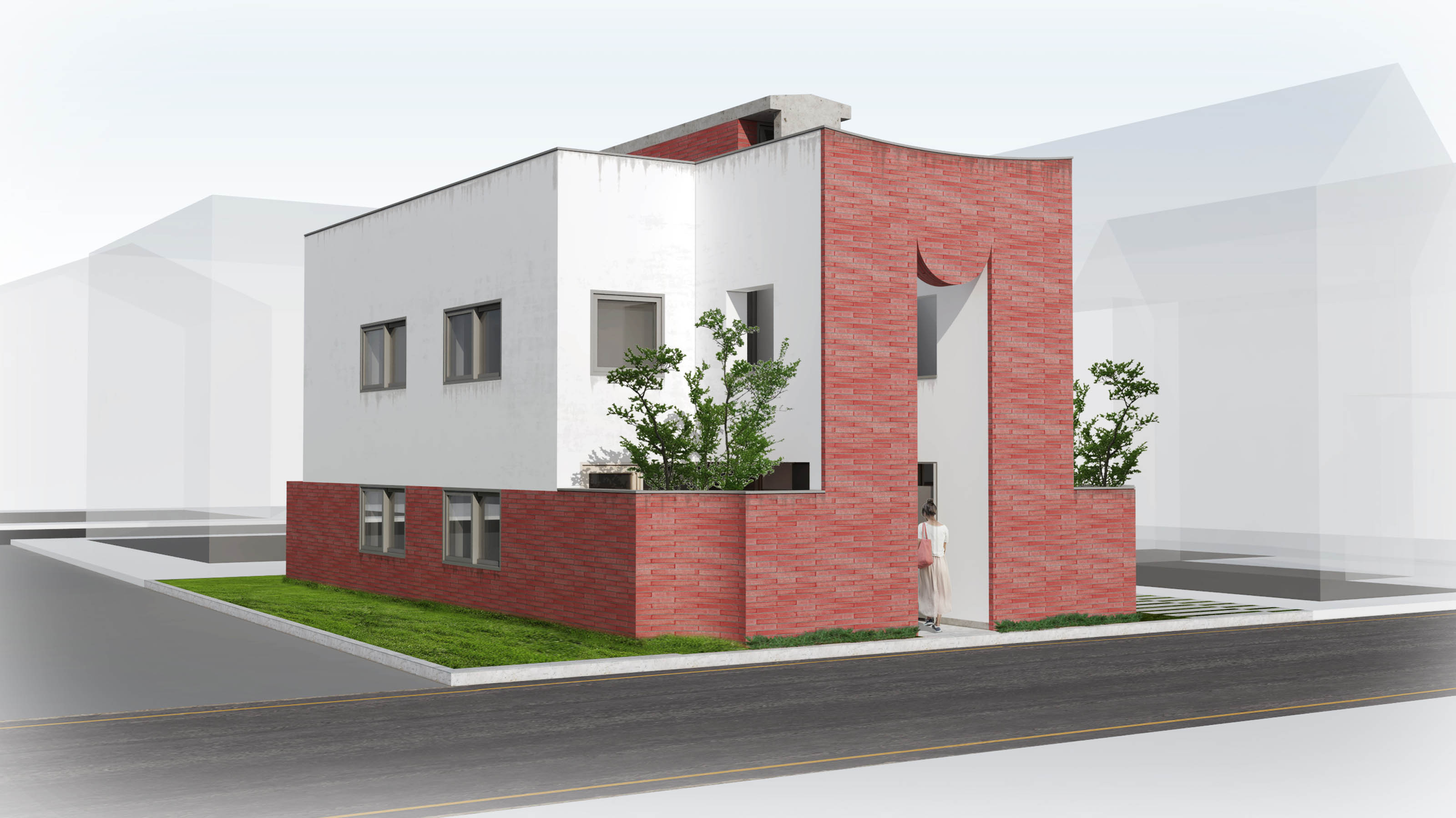 UNREALIZED ALTERNATIVE HOUSE DESIGN FOR TWO FAMILIES by Wonder ...