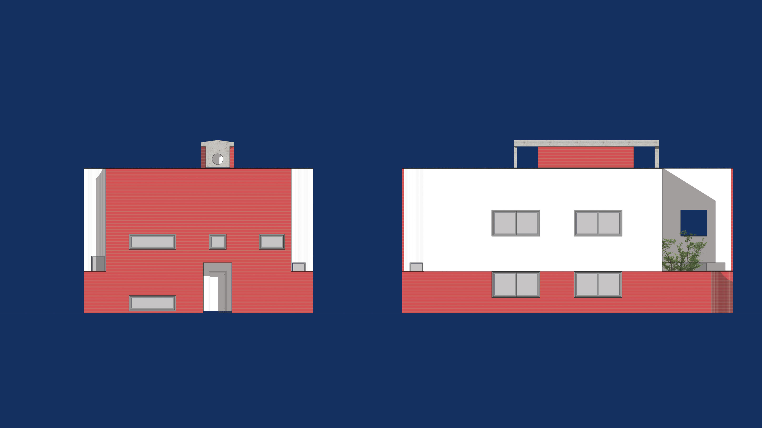 UNREALIZED ALTERNATIVE HOUSE DESIGN FOR TWO FAMILIES by Wonder ...