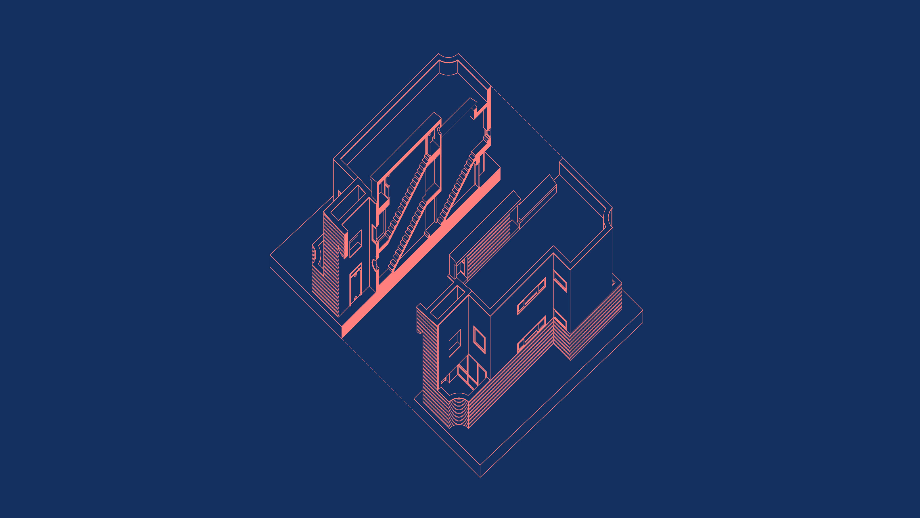 UNREALIZED ALTERNATIVE HOUSE DESIGN FOR TWO FAMILIES by Wonder ...