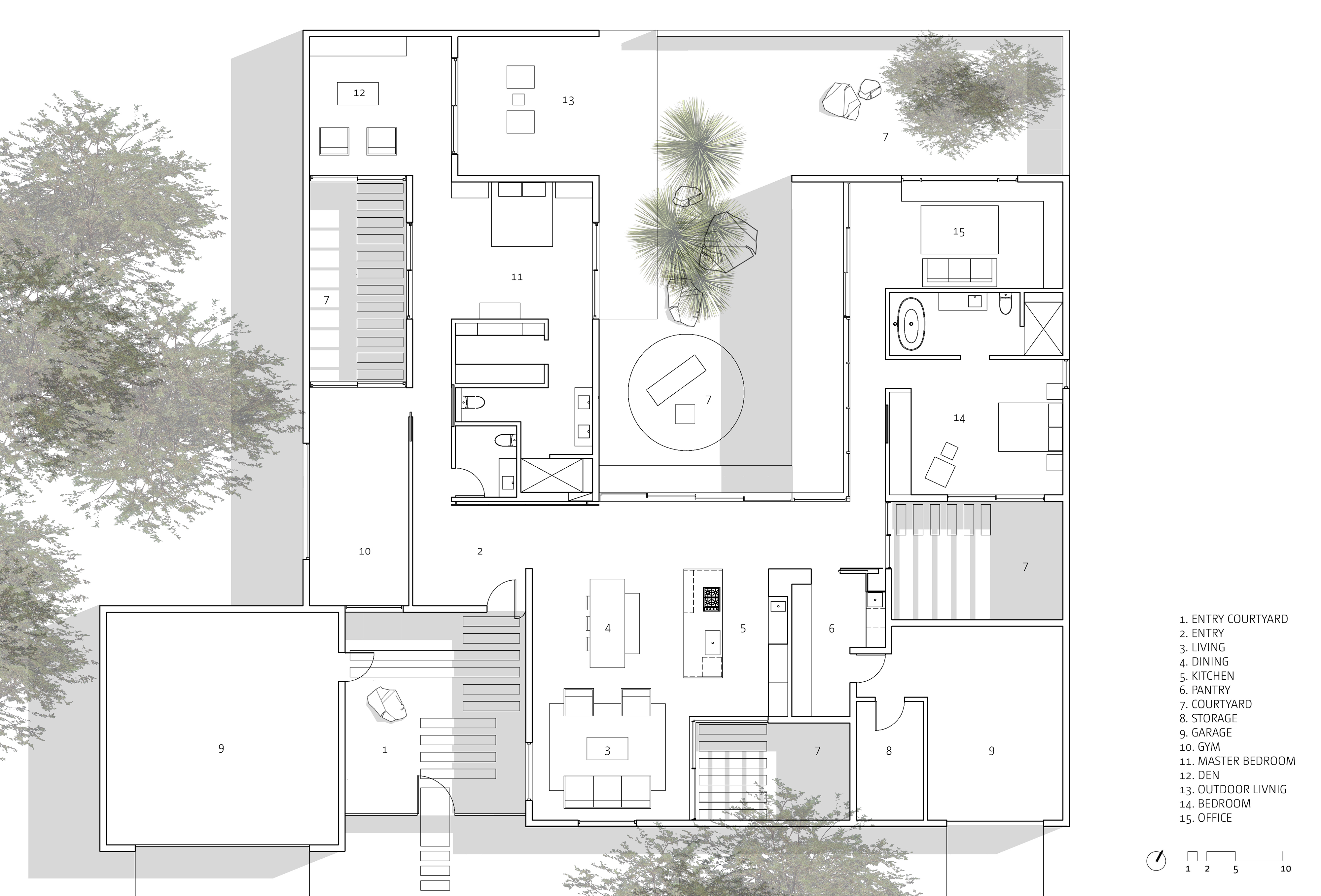 Courtyards House by HK Associates Inc - Architizer